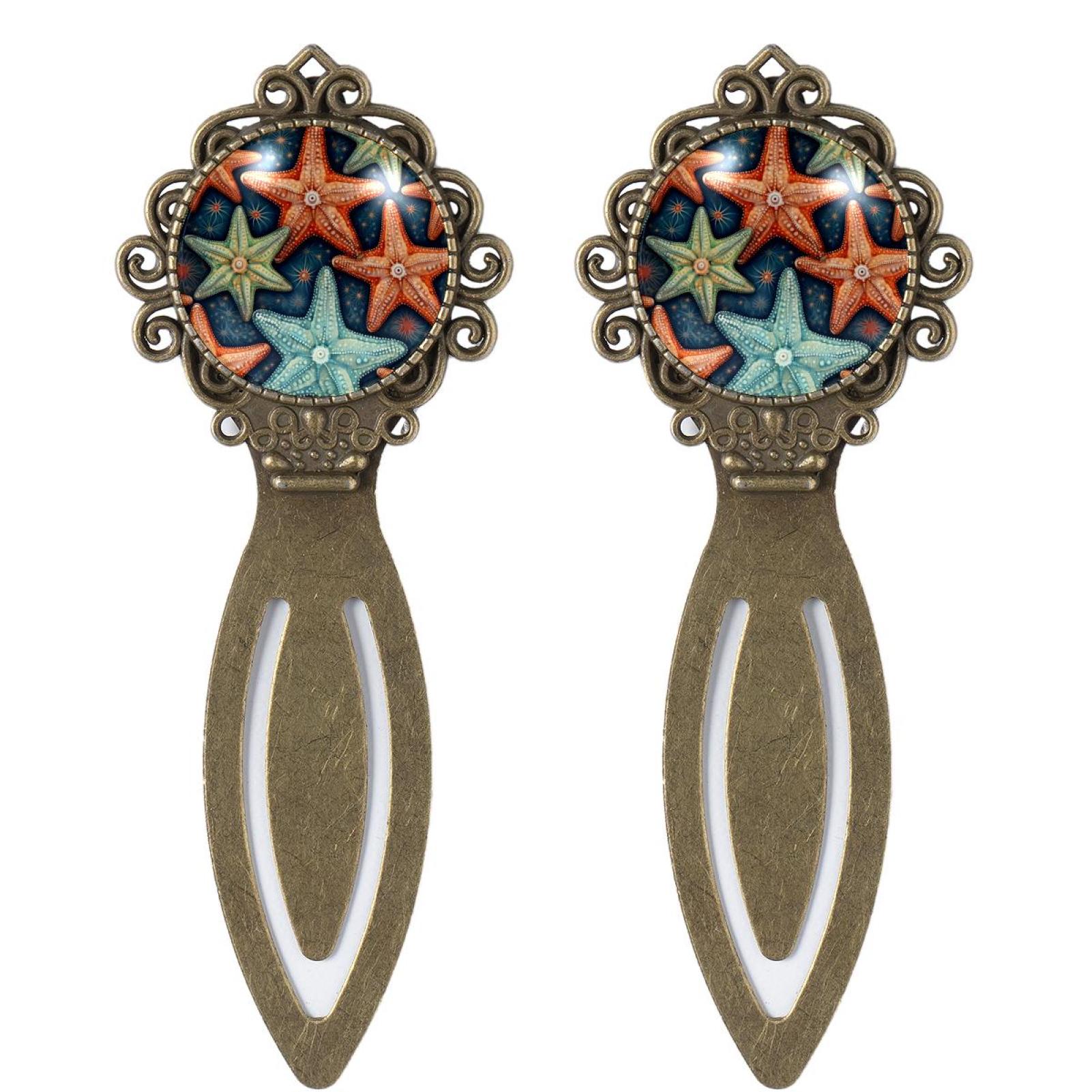Starfish Vintage Copper-Colored Lace Bookmarks: Set of 2 Stainless ...