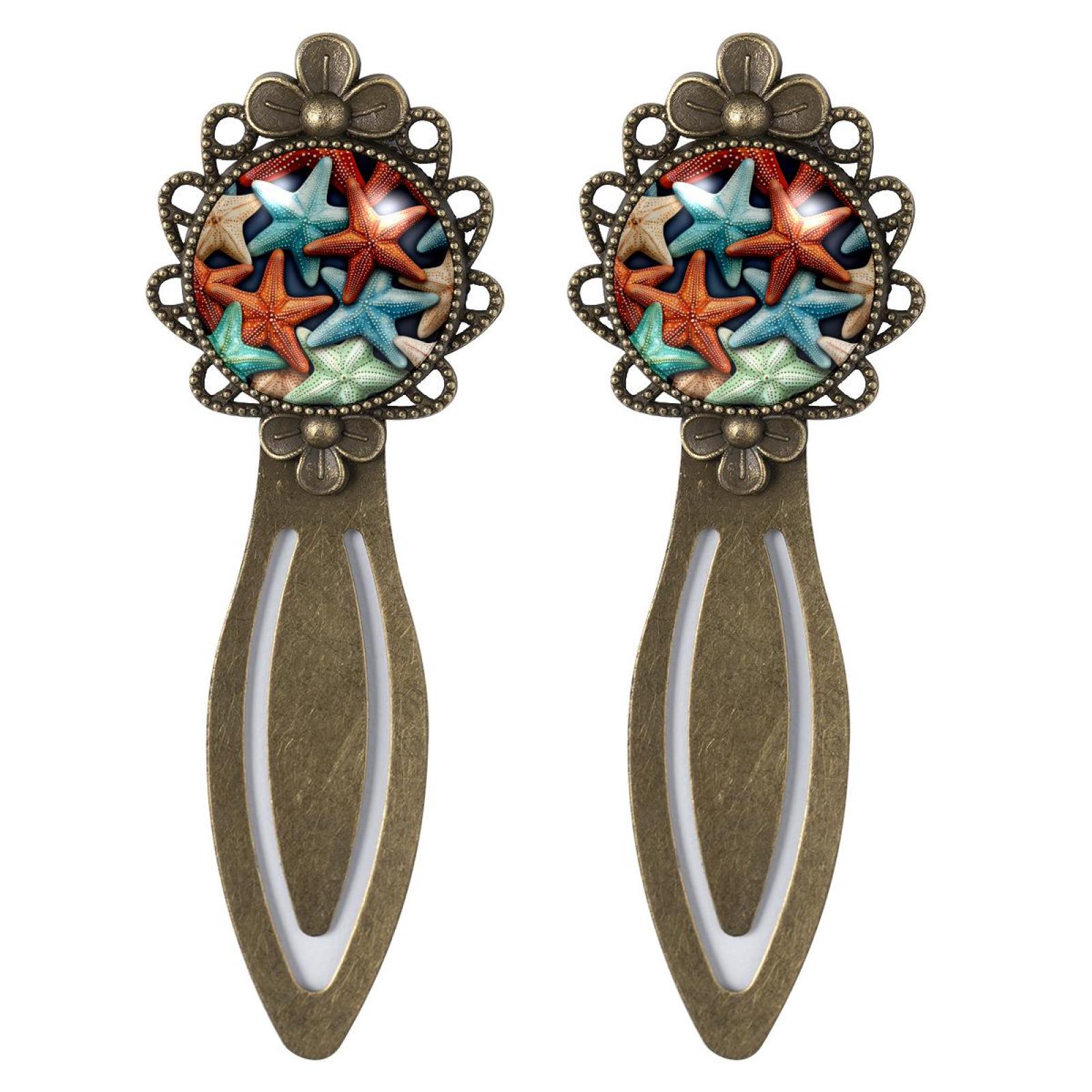 Starfish Vintage Copper-Colored Lace Bookmarks - Stainless Steel ...