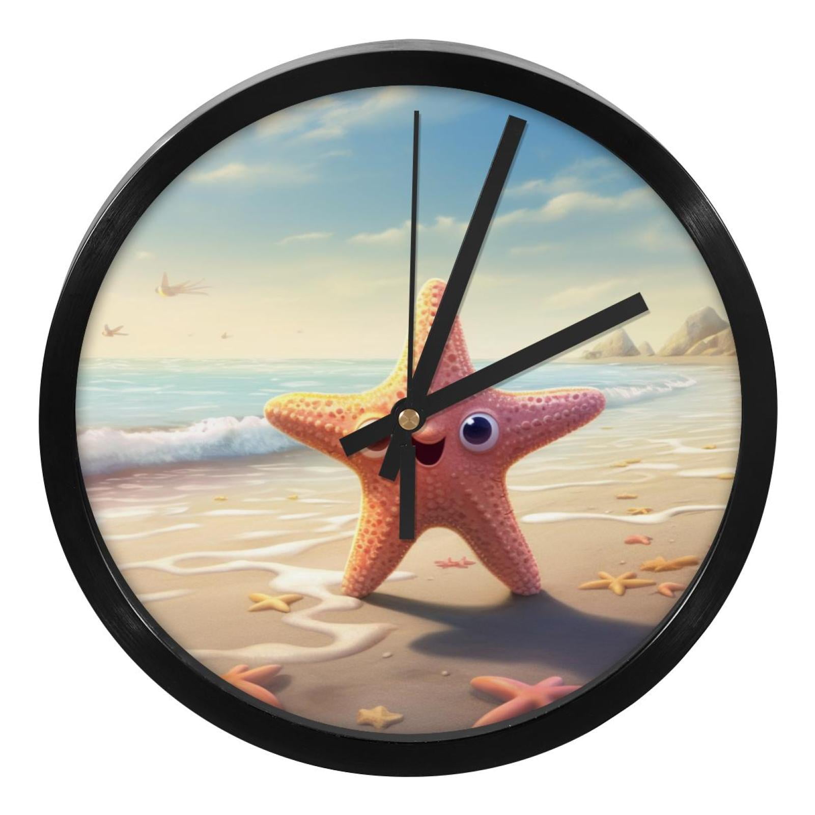Starfish Wall Clock with Precise Quartz Movement for Offices ...