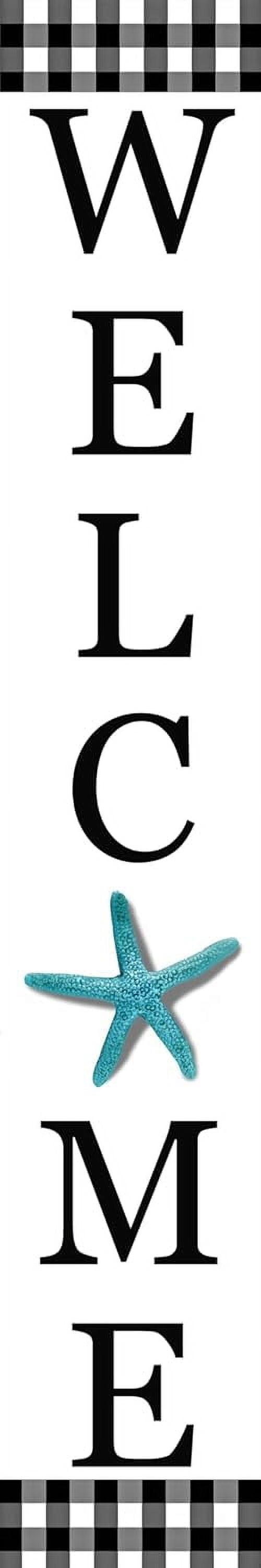 Starfish Welcome Sign Beach Themed Welcome Sign for Front Door Wood ...