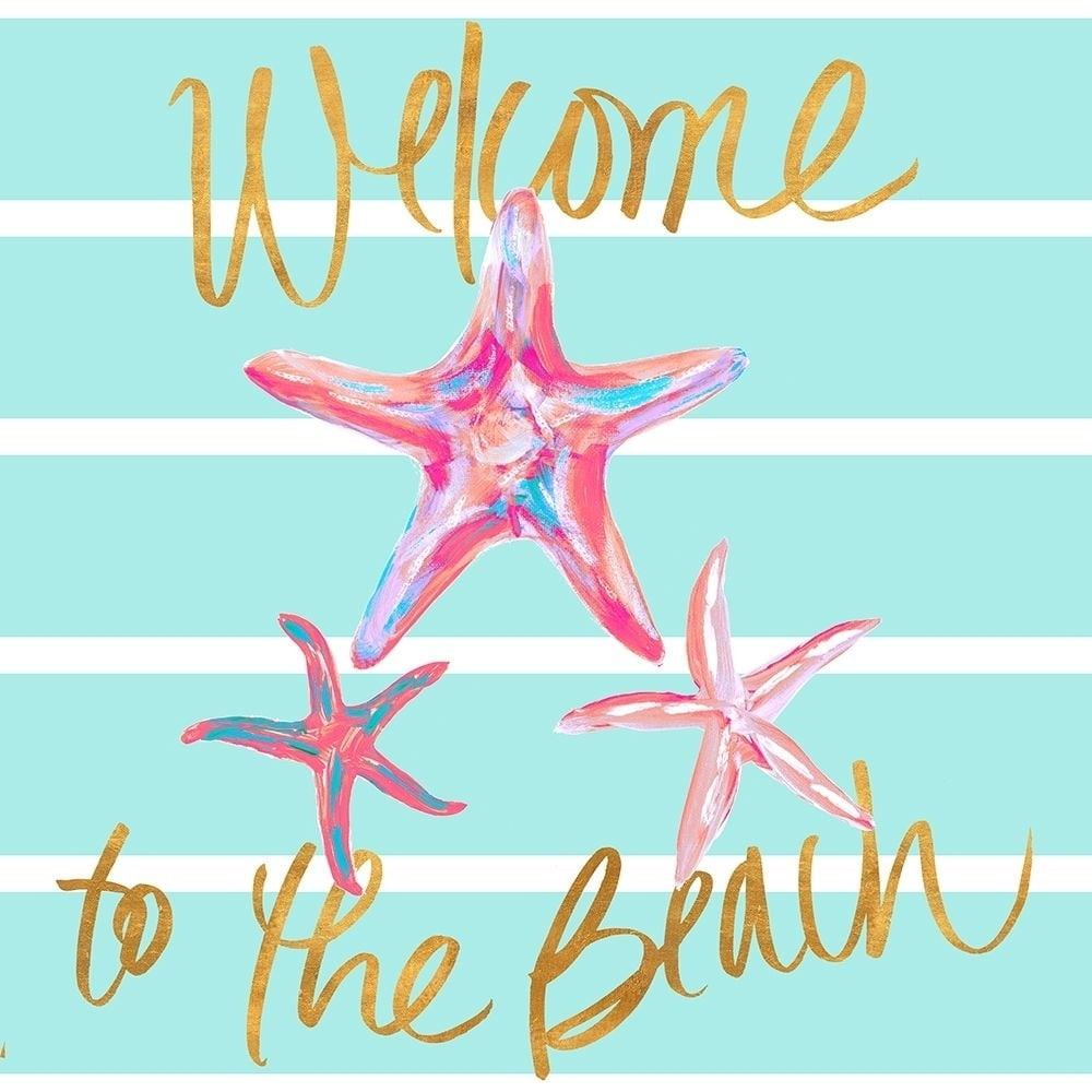 Starfish Welcome to the Beach Poster Print by Julie DeRice - Walmart.com