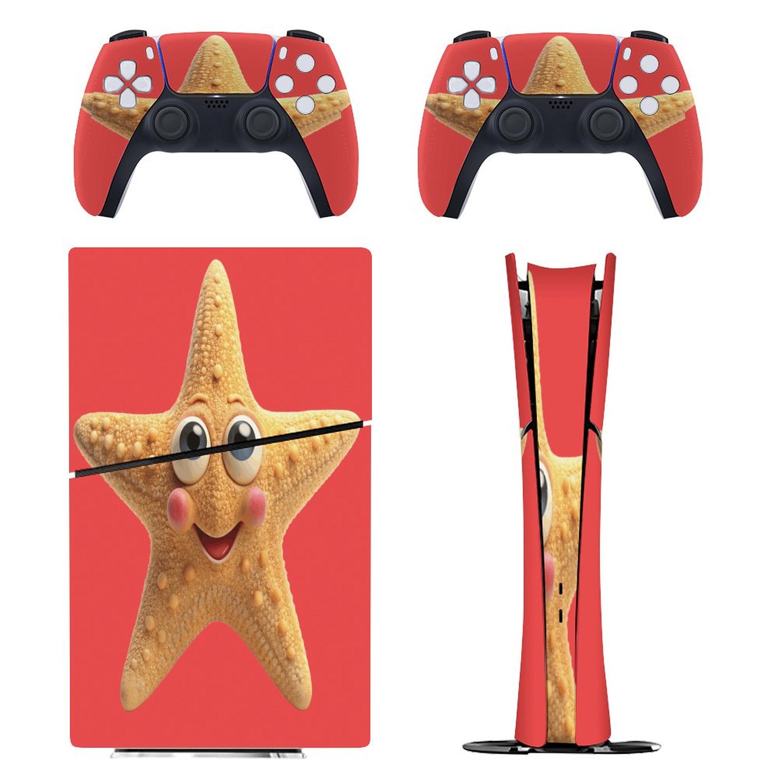 Starfish，face PS5/PS5 Slim Digital Disc Skin Sticker For Console And ...