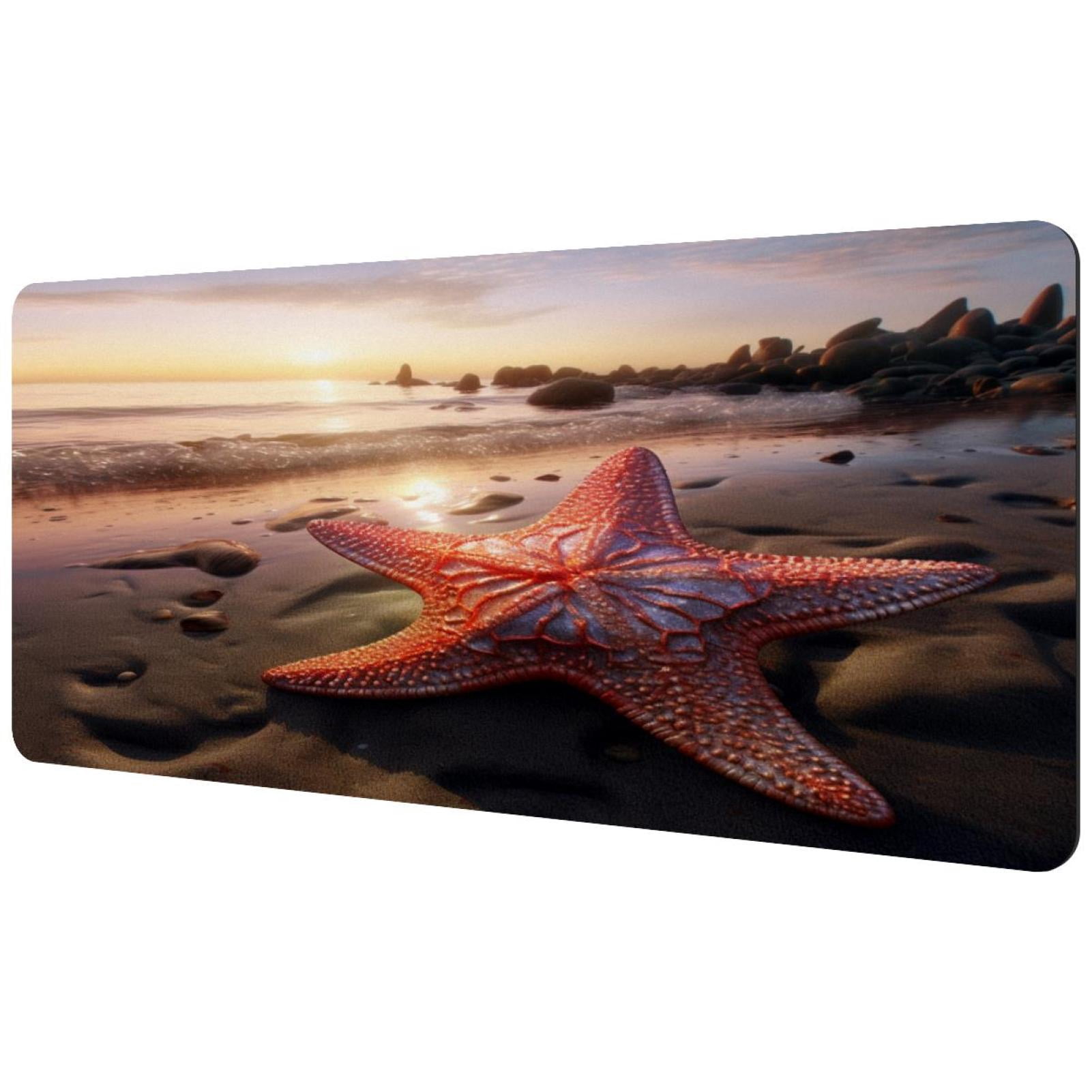 Starfish on Sea Beach Sand Mouse Pad, Large Mousepad for Office Home ...