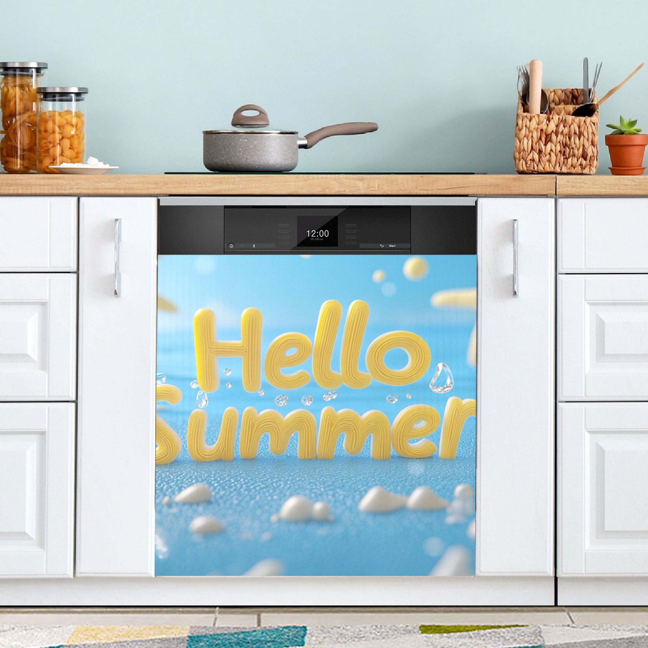 Starfishes Shells Hello Summer Dishwasher Magnet Refrigerator Magnetic ...