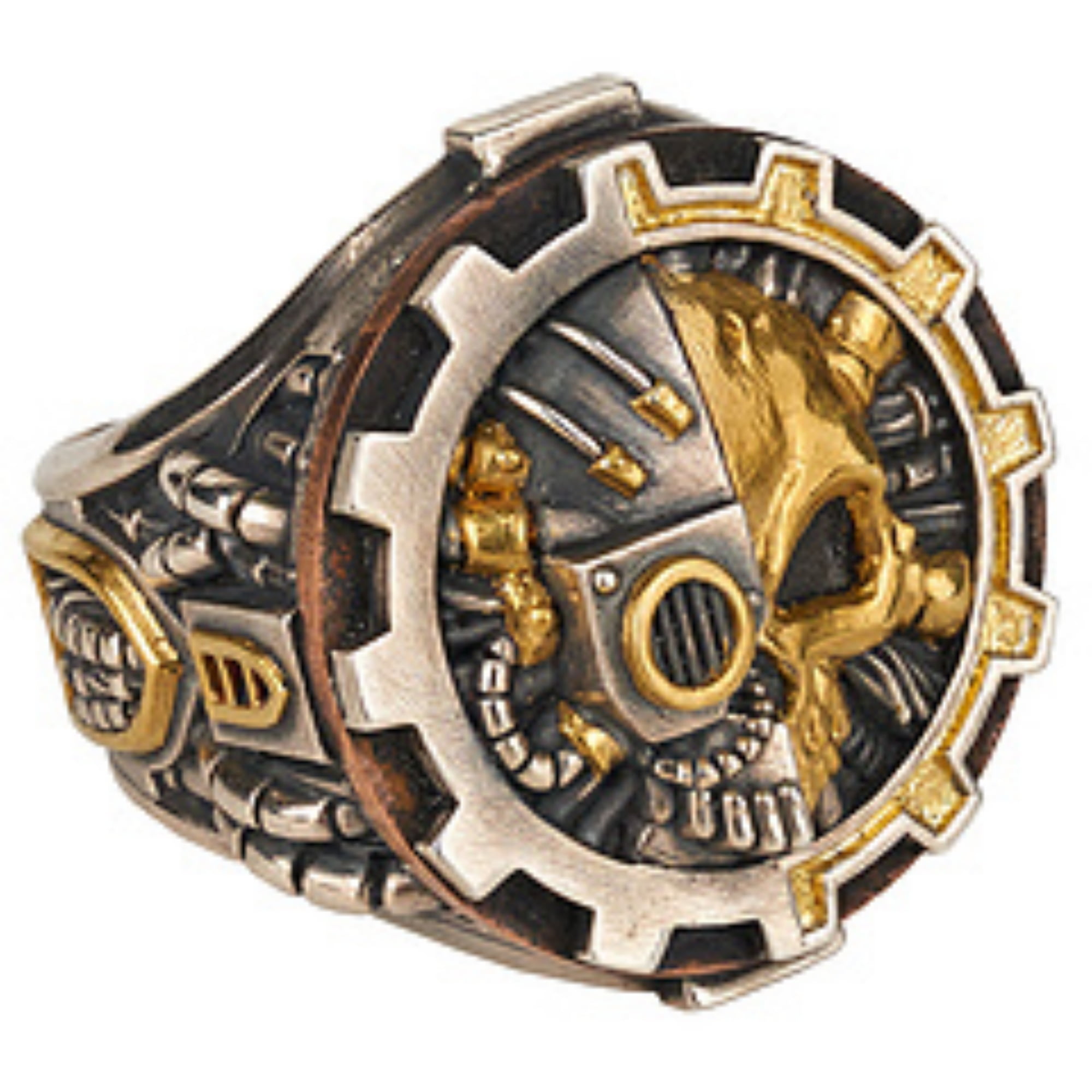 Starforged Adeptus Mechanicus Seal of Machine God Gold Ring Punk Style ...