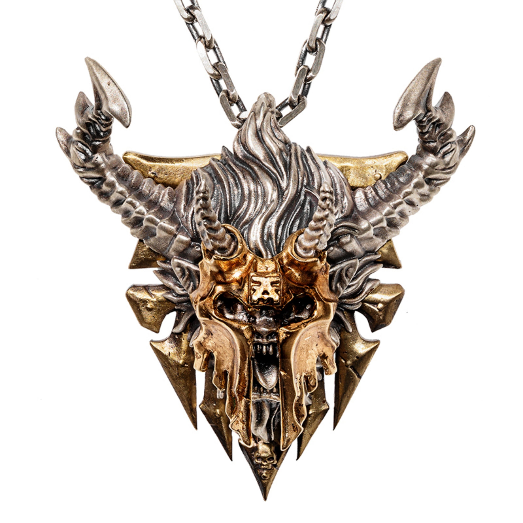 Starforged Ka'Bandha Khorne Chaos Demon Men's 18K Gold Necklace ...