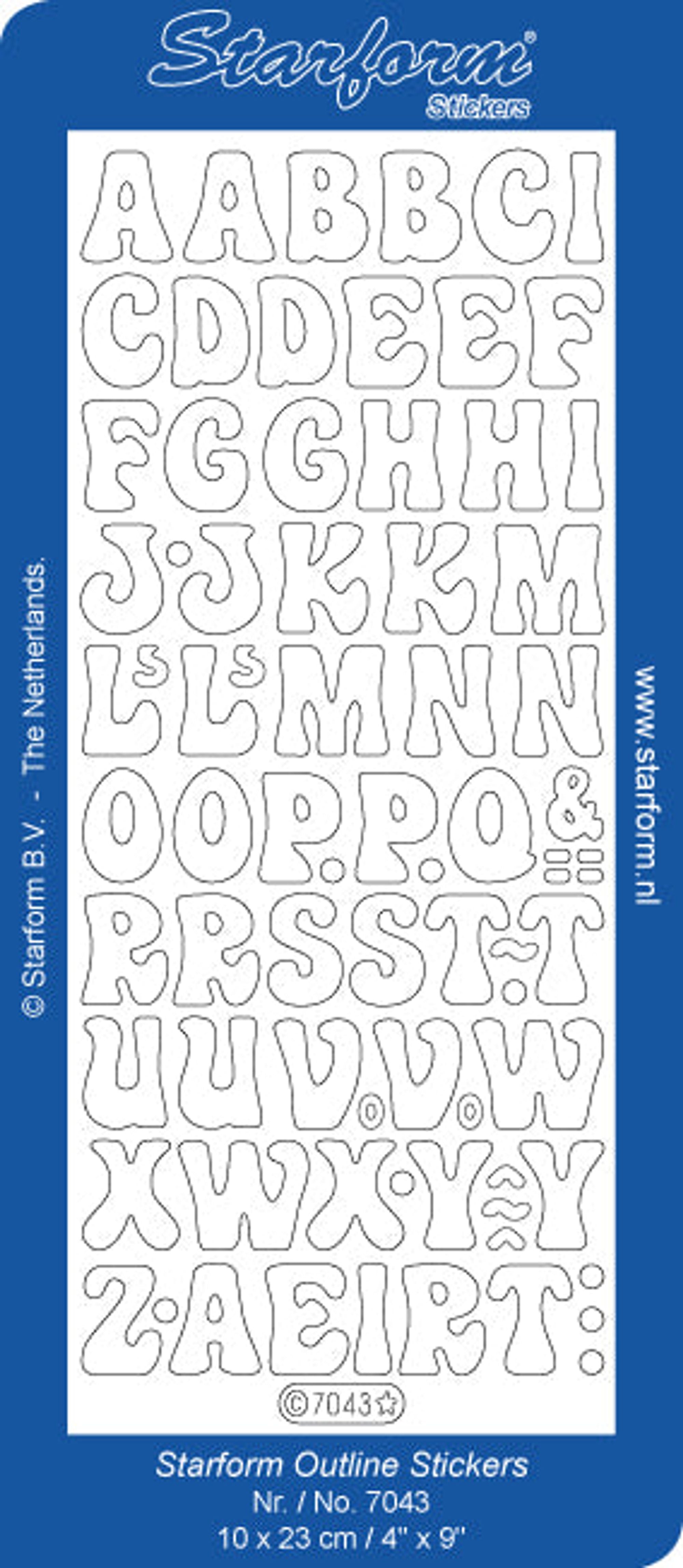 Starform Deco Stickers - Alphabet - Glitter Blue - Walmart.com