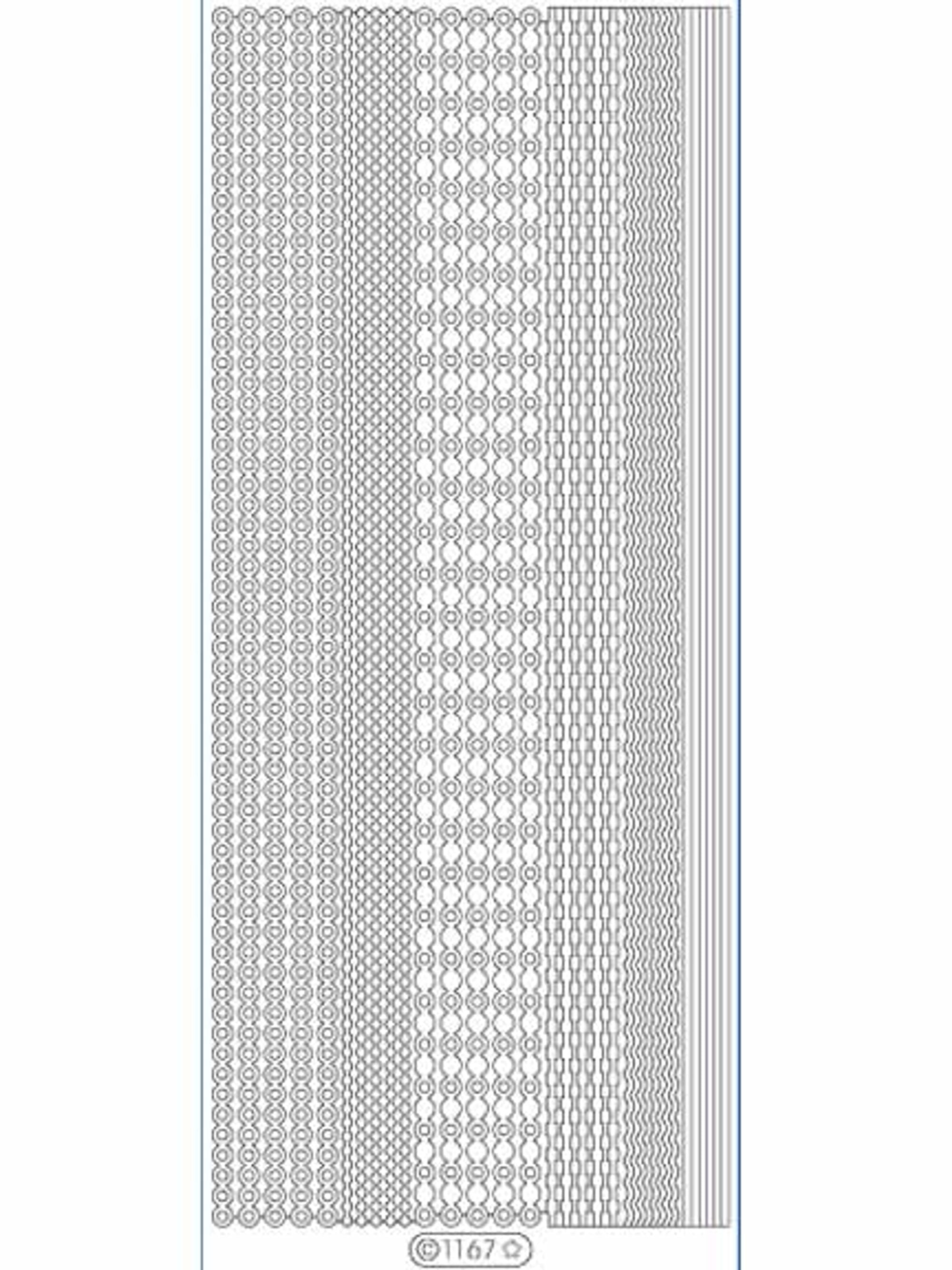 Starform Deco Stickers - Assorted Borders - Silver - Walmart.com