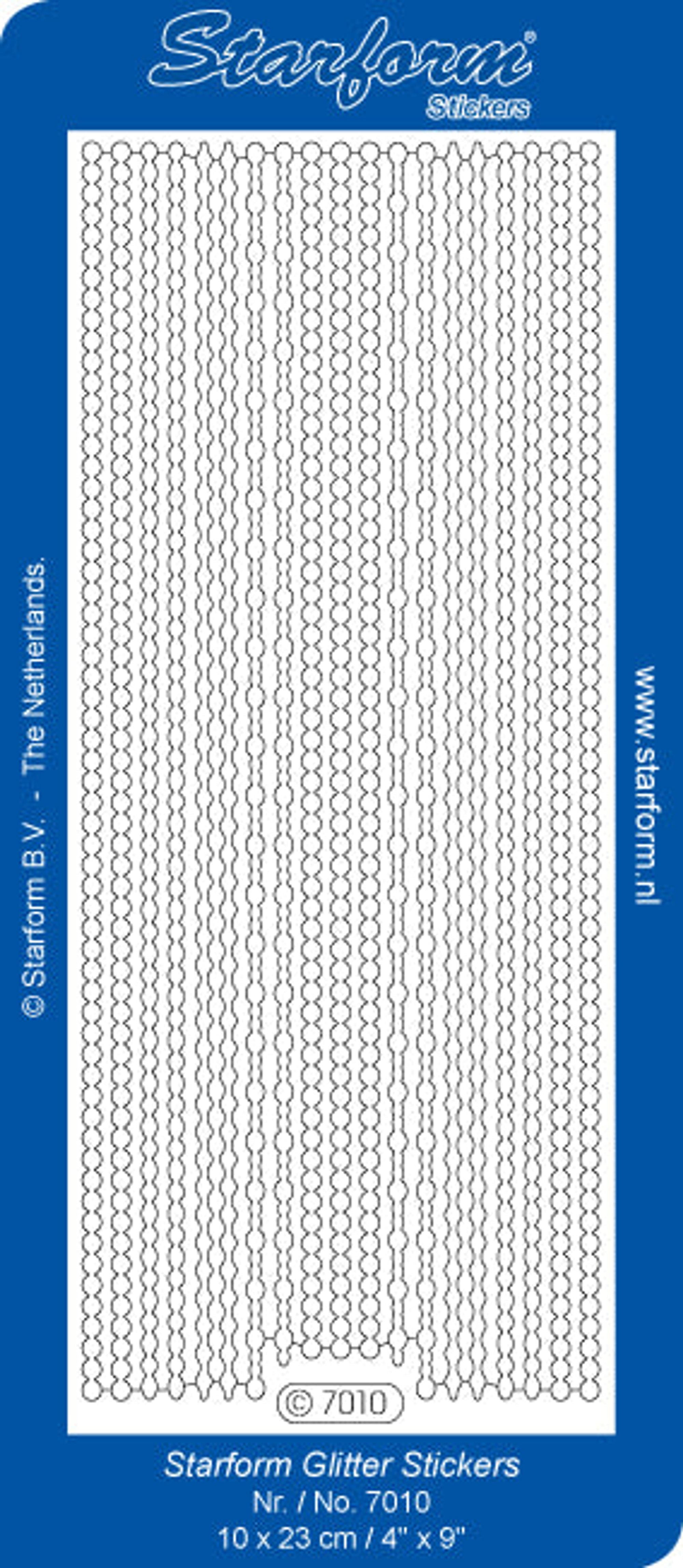 Starform Deco Stickers - Borders - Holographic Silver - Walmart.com