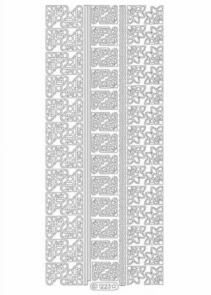 Starform Deco Stickers - Corners & Borders - Silver - Walmart.com