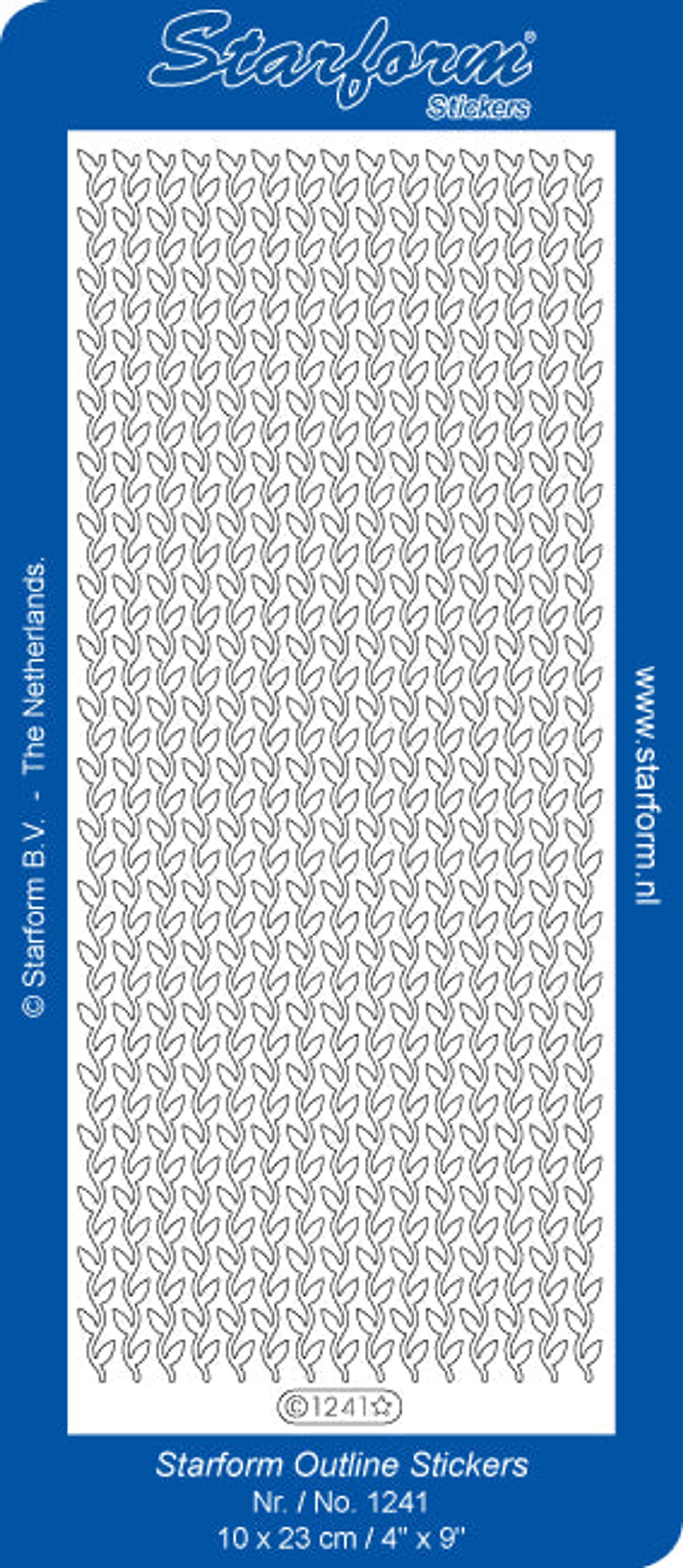 Starform Deco Stickers - Leaf Border - Transparent Glitter Gold ...