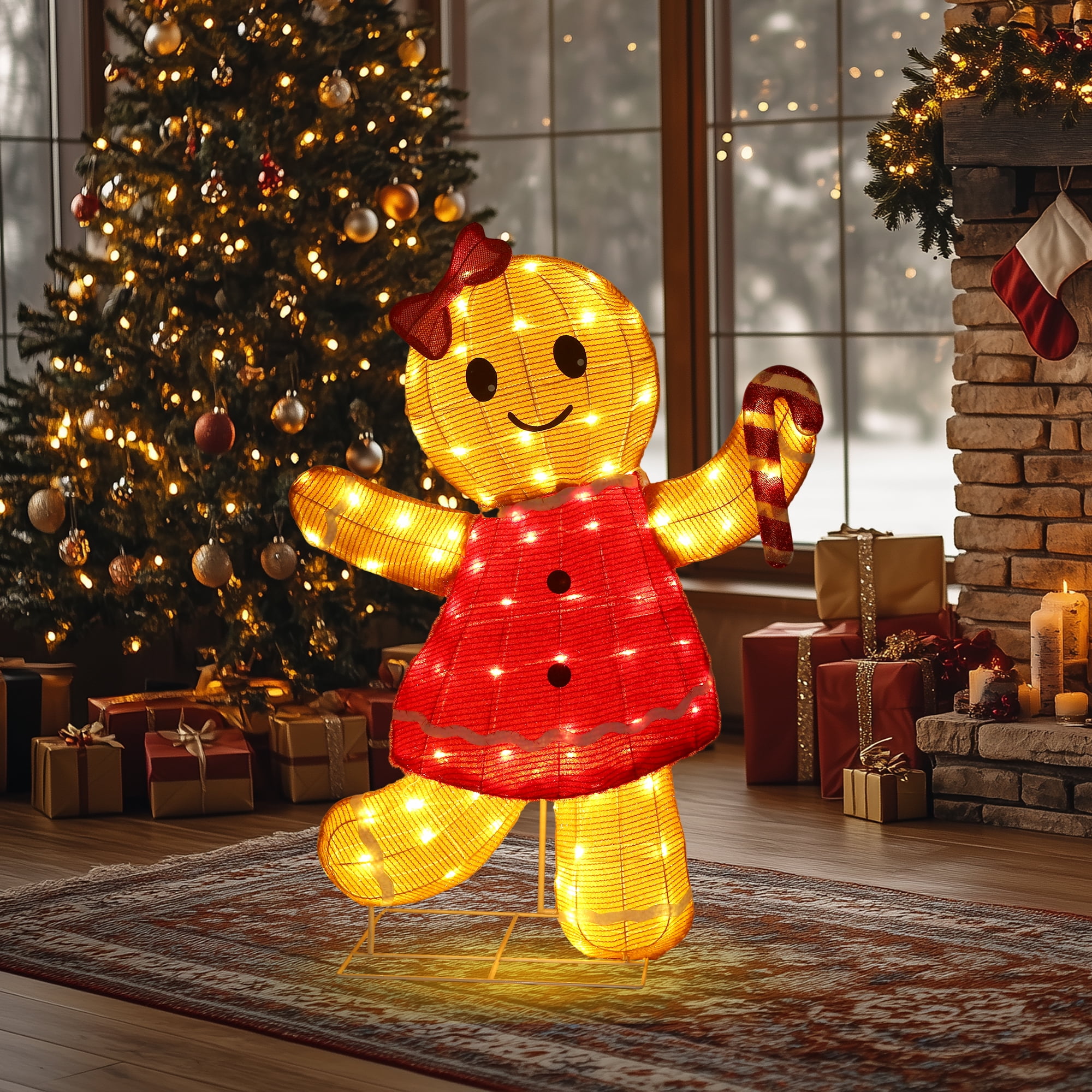 Starfree 42-Inch 3D Gingerbread Christmas Decoration Large Outdoor Yard ...