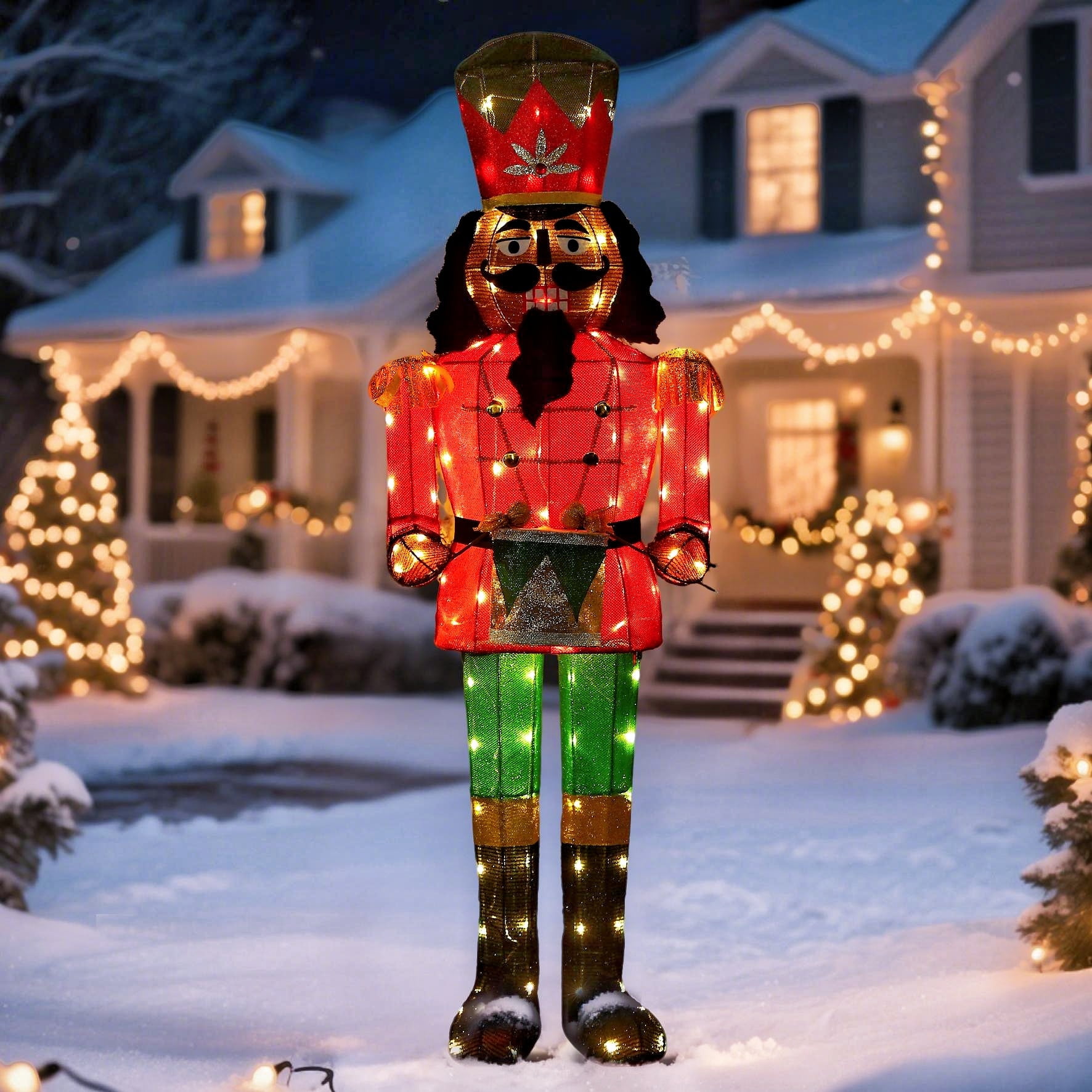 Starfree 61-inch Lighted Large Outdoor Nutcracker Christmas Decorations ...