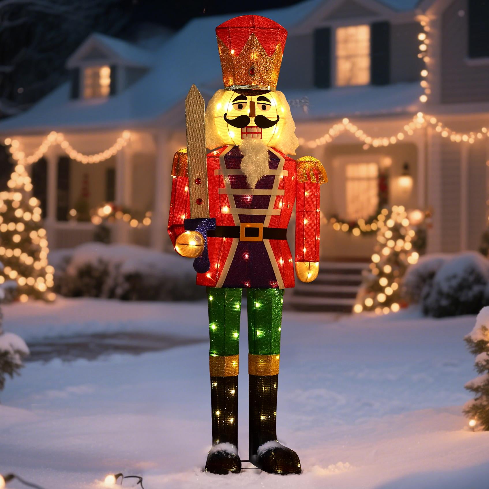 Starfree 61-inch Lighted Large Outdoor Nutcracker Christmas Decorations ...