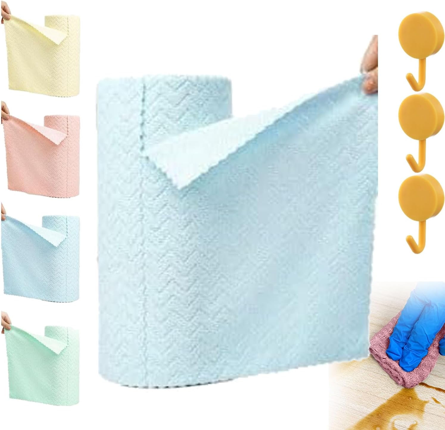 Starfreshi Microfiber Cleaning Cloths Roll,Starfreshi 30-Pack ...