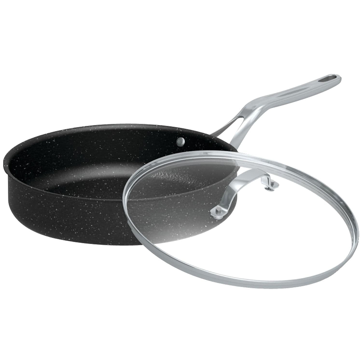 Starfrit The Rock 11" Deep Fry Pan with Glass Lid - Walmart.com