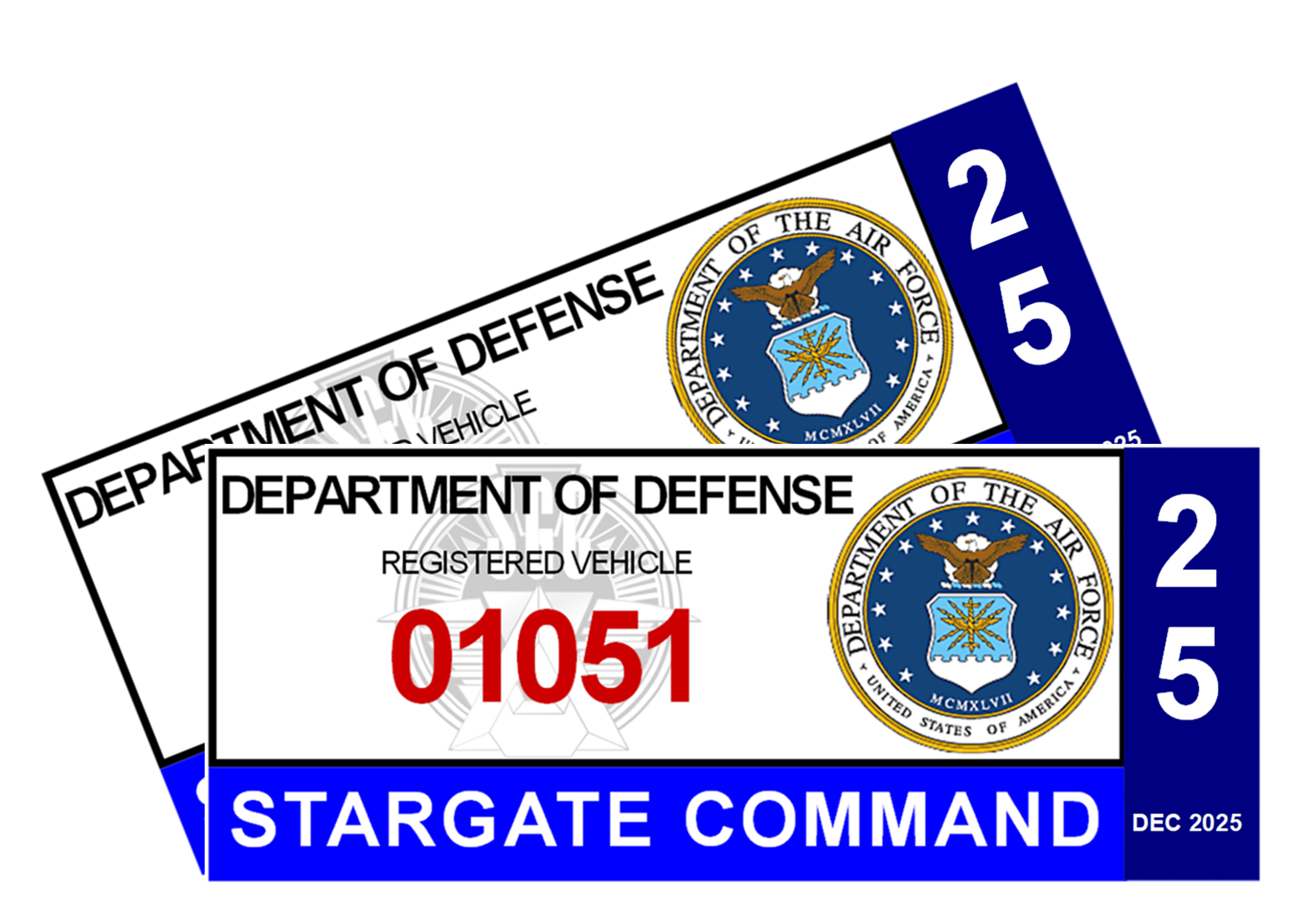 Stargate Command Parking Stickers, Set of 2 - Walmart.com