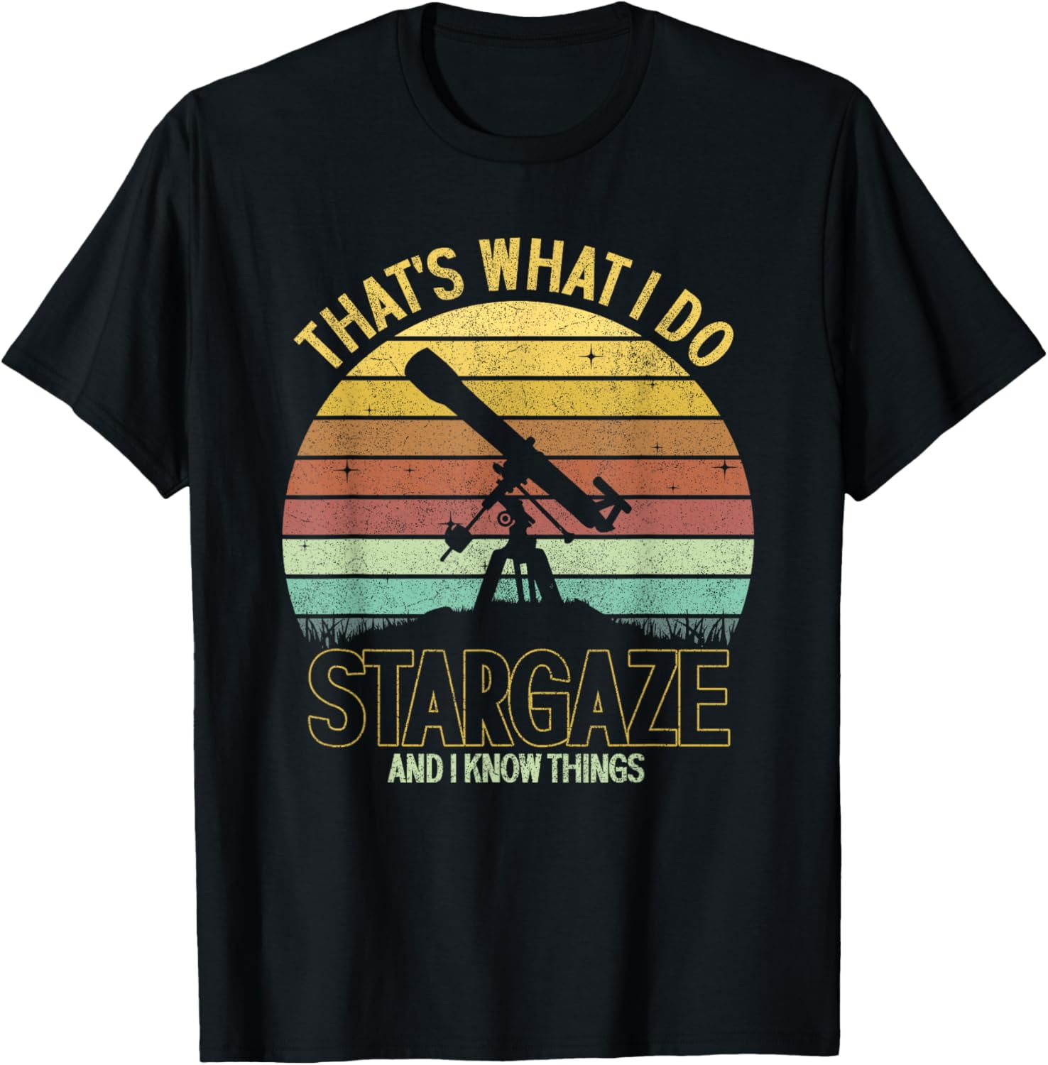 Stargaze Telescope | Astronomy Science | Planets Astronomer T-Shirt men ...