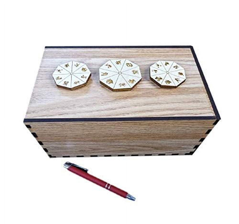 Stargazer Puzzle Lock Box - Handmade Wooden Magnetic Puzzle Box with ...