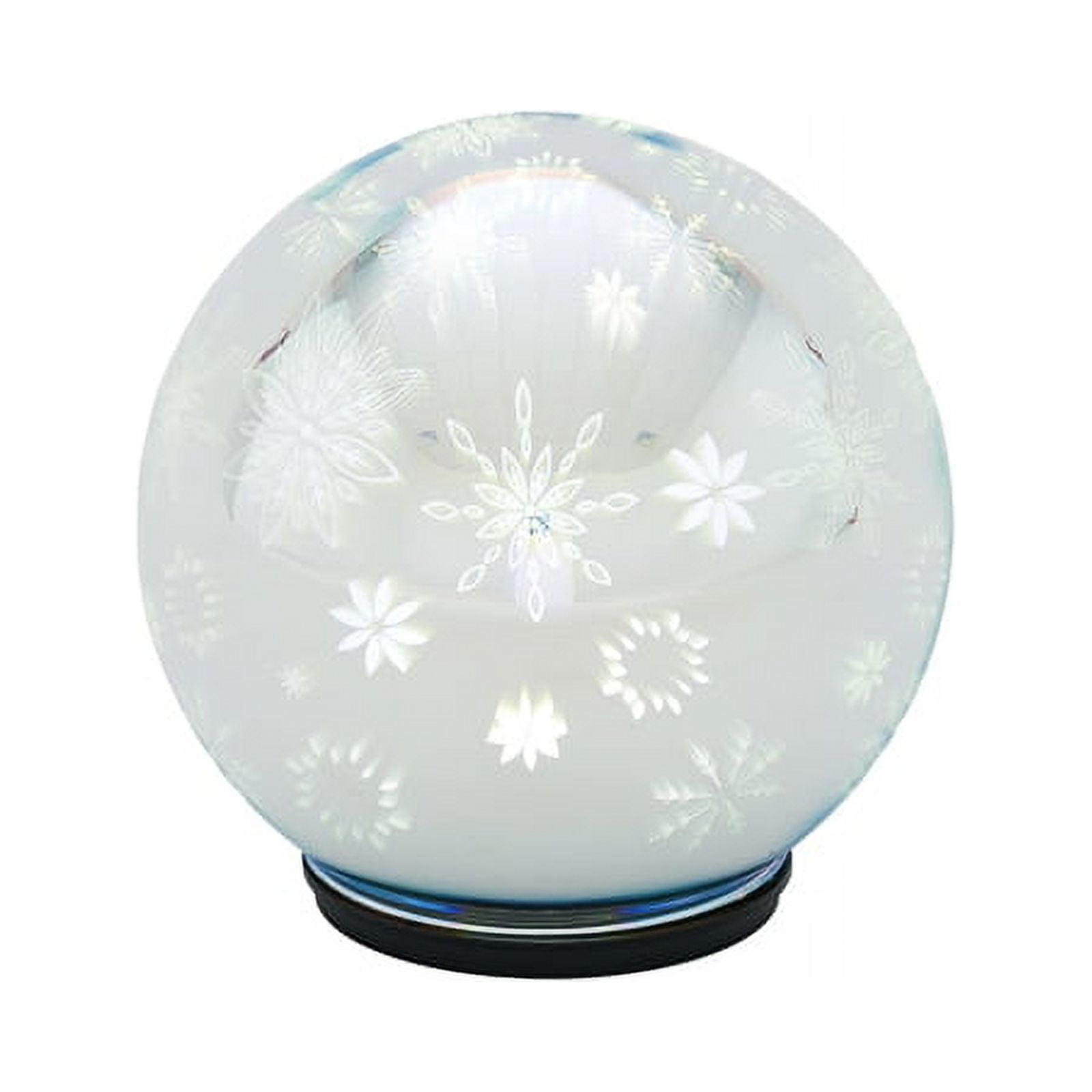 Stargazing 6" LED Glass Orb, Snowflakes, Silver - Walmart.com