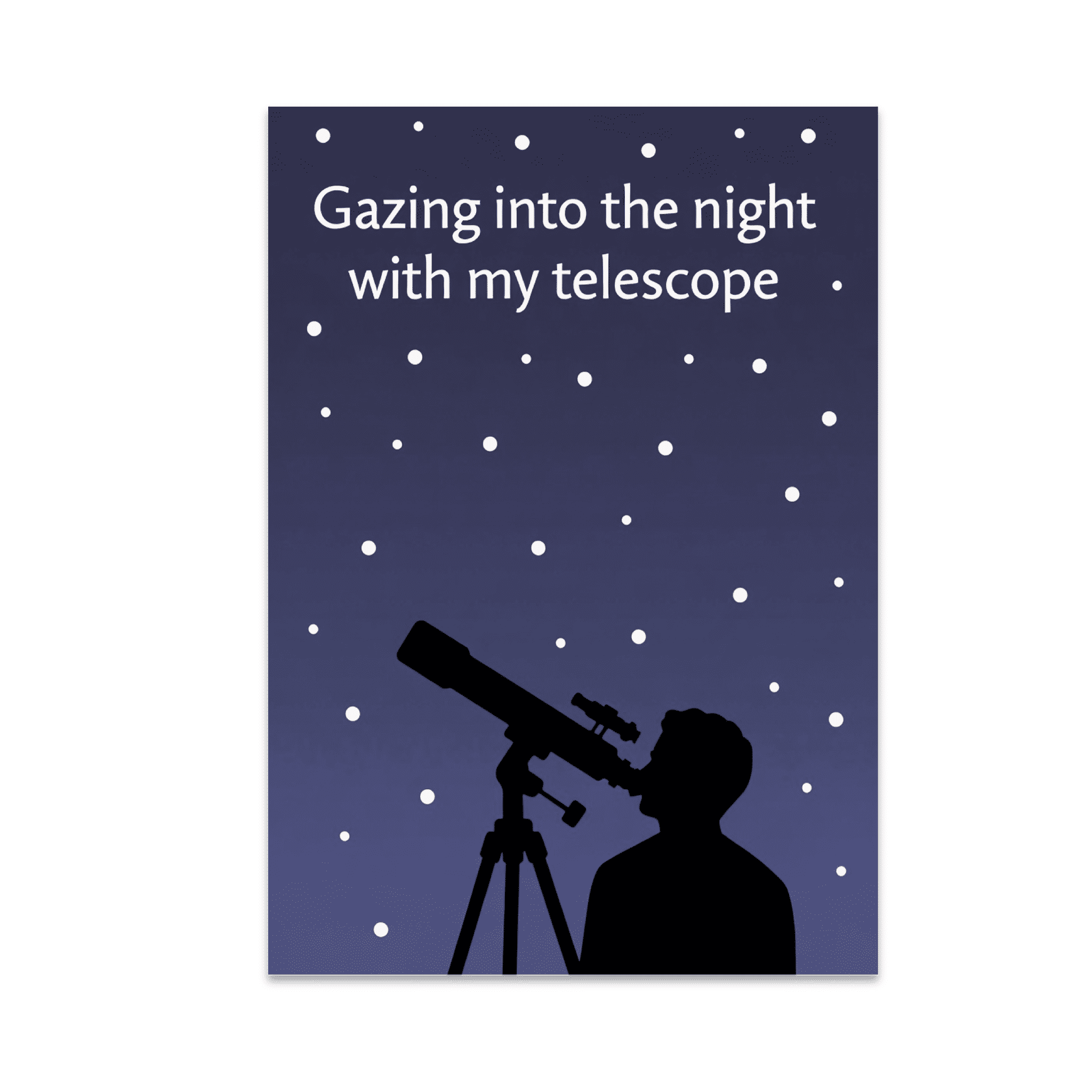 Stargazing Hobby Night Sky Wall Decor - Stargazing Enthusiast - 13x19 ...