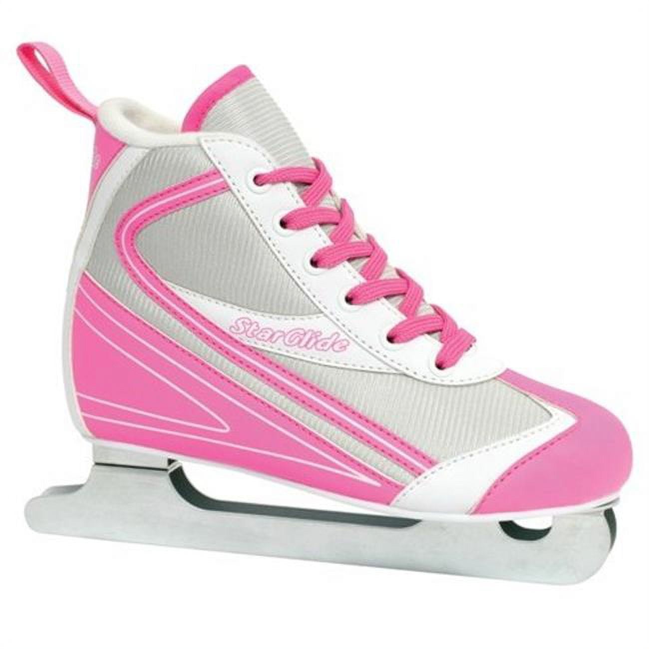 Starglide Girls Double Runner Figure Ice Skate, Pink & White - Y13 ...
