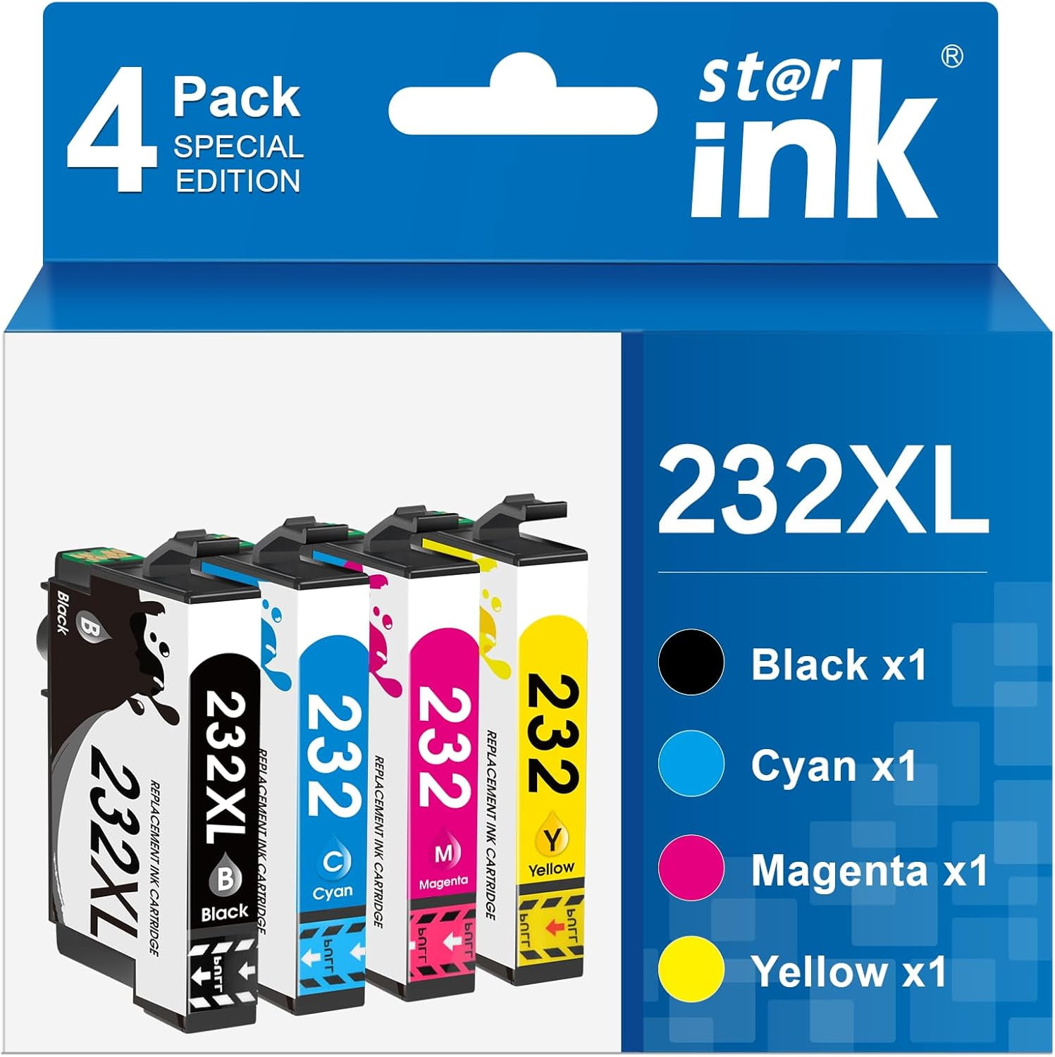 Starink 232 Ink Cartridges Replacement for Epson 232 Ink Cartridge ...