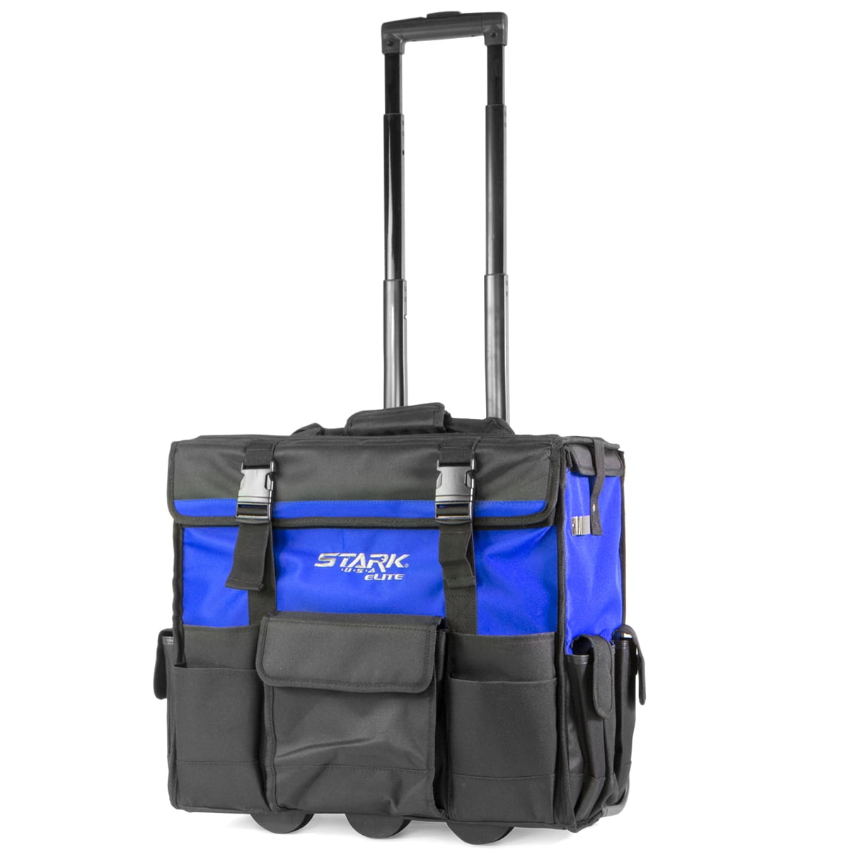 Stark 20" Rolling Wide Tool Bag Tote Telescoping Handle Tool Organizer ...