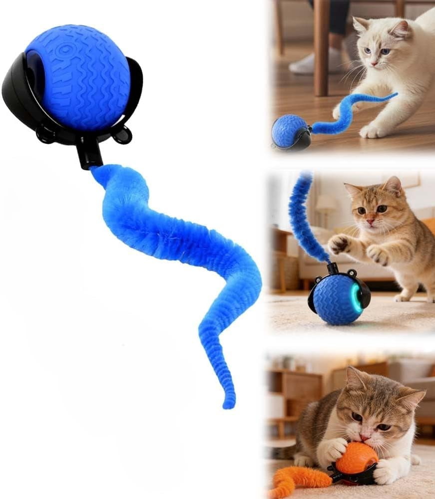 Stark Ball Cat Toy, 2026 New Interactive Cat Toy Ball, Automatic Moving ...