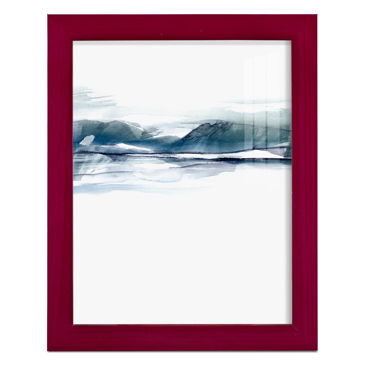 Stark Horizon I - Framed Print w/glass - Cherry Red - Walmart.com