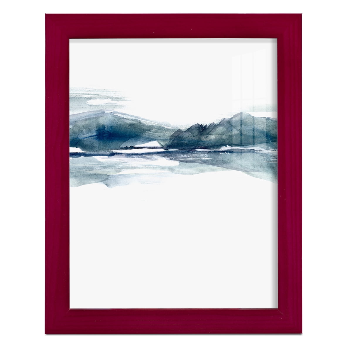Stark Horizon II - Framed Print w/glass - Cherry Red - Walmart.com