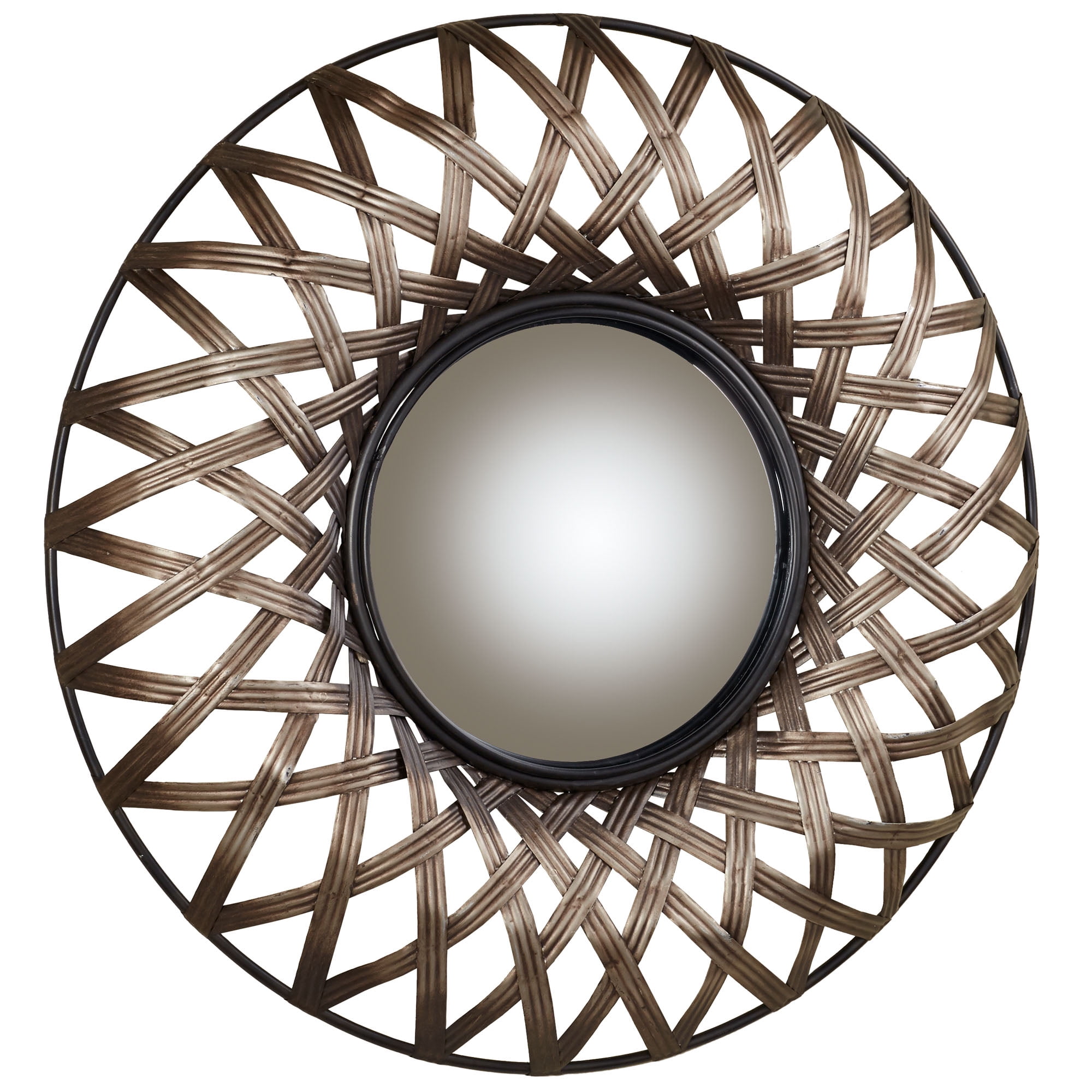 Stark Mirrored Wall Art Beige Brown - Walmart.com