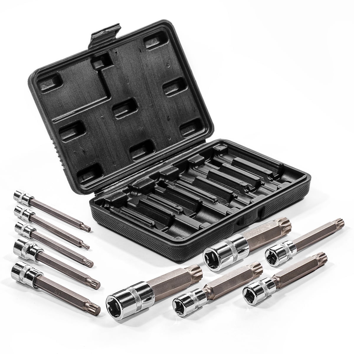 Stark USA 10PC Extra Long XZN Triple Square Spline Bit Socket Set, Premium S2 Alloy Steel | 4mm ...