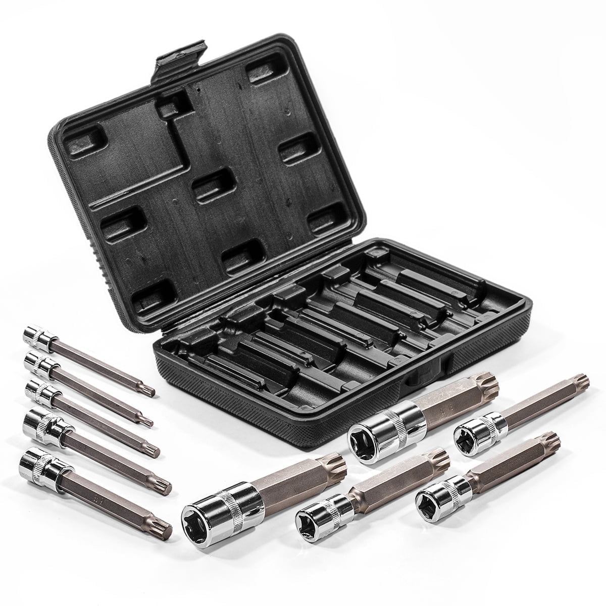 Stark USA 10PC Extra Long XZN Triple Square Spline Bit Socket Set ...