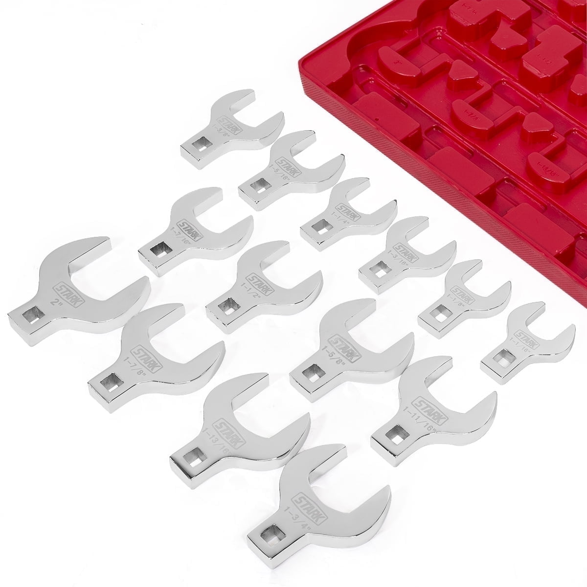 Stark USA 14PC Jumbo Crows Foot Wrench Set, 1/2" Drive Big Crowfoot ...