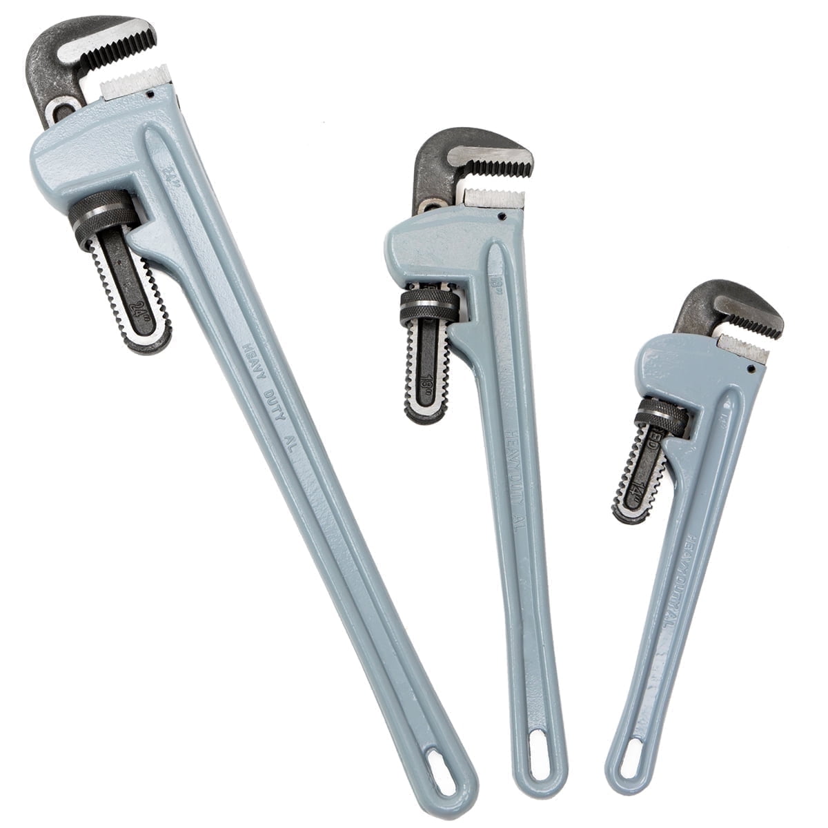 Stark USA 3PC Heavy Duty Aluminum Straight Pipe Wrench Set, 14", 18 ...
