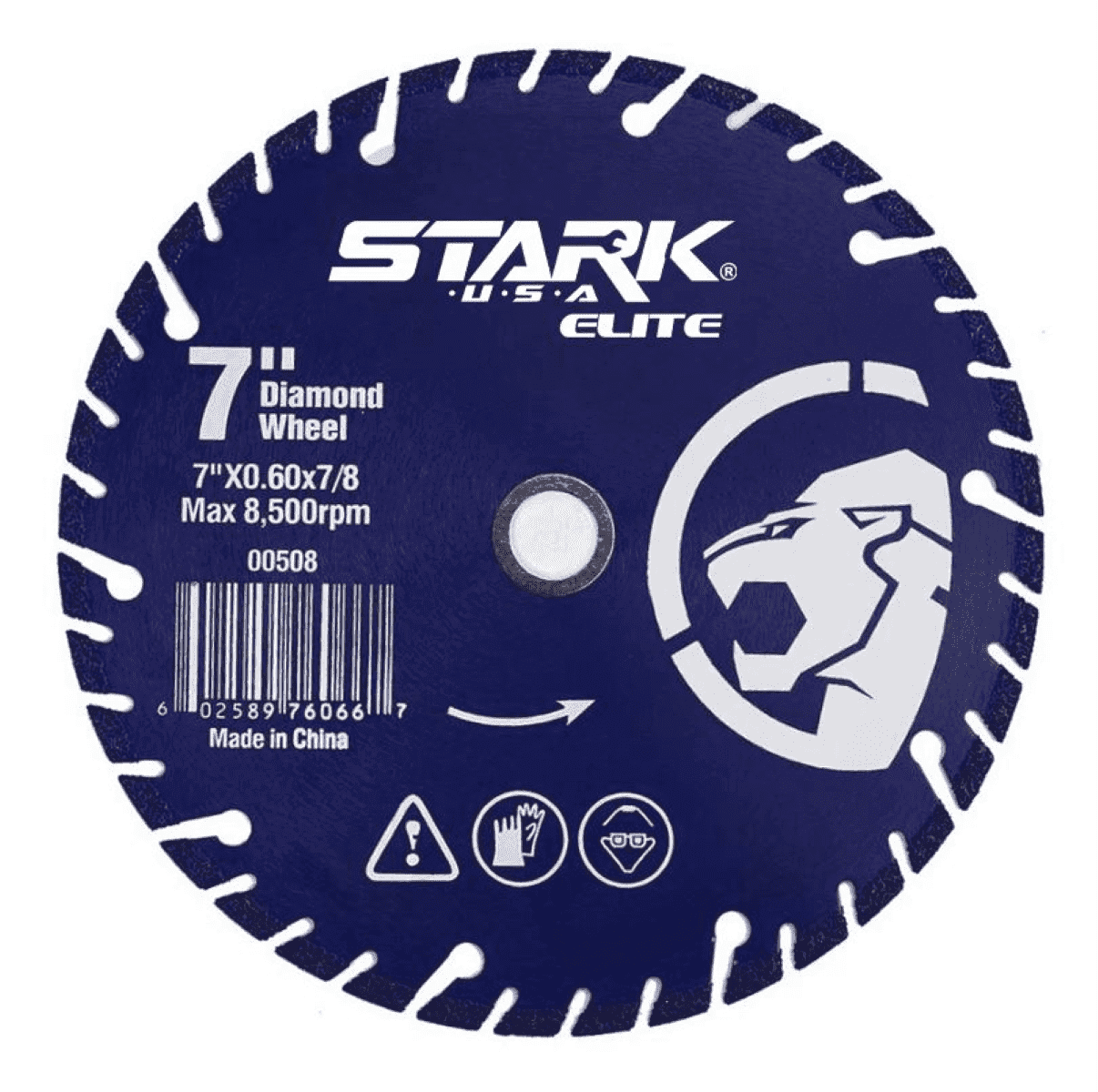 STARK USA 7" Ultra Fast Diamond Edge Cut-Off Wheel, 7/8 Arbor, Circular ...