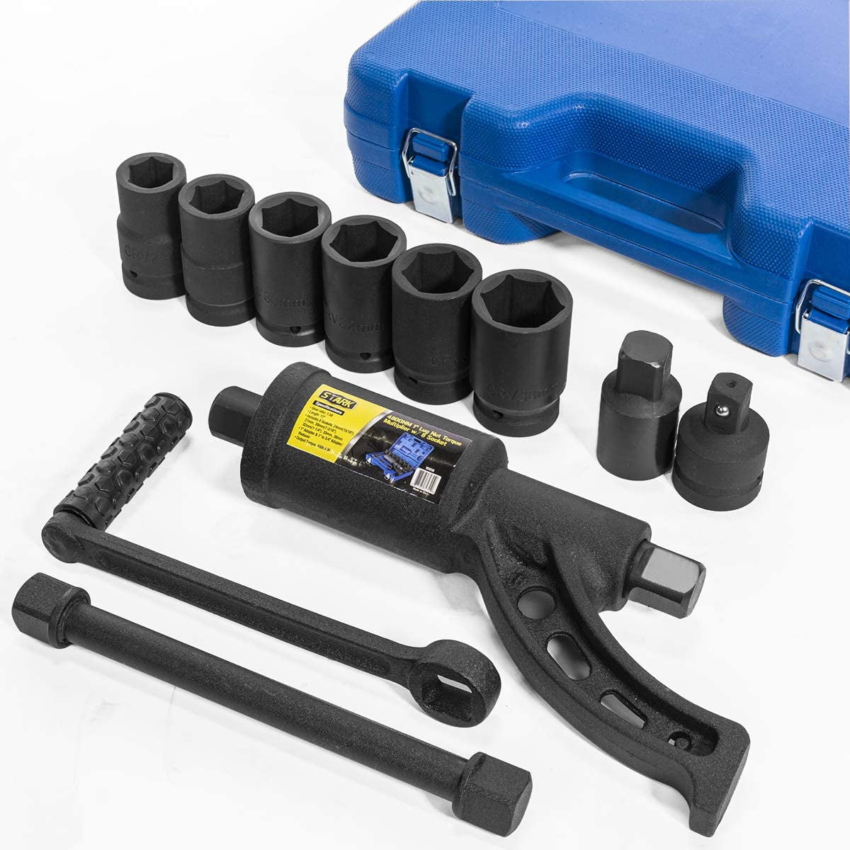 Stark USA 8-Pieces Torque Wrench Socket Labor Saving Lug Nut Wrench ...