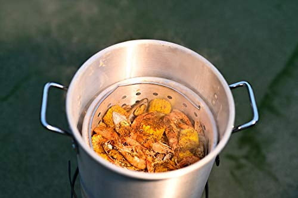 Stark USA Barton 30QT Turkey Deep Fryer 37,000BTU Fish Fryer Pot Combo ...