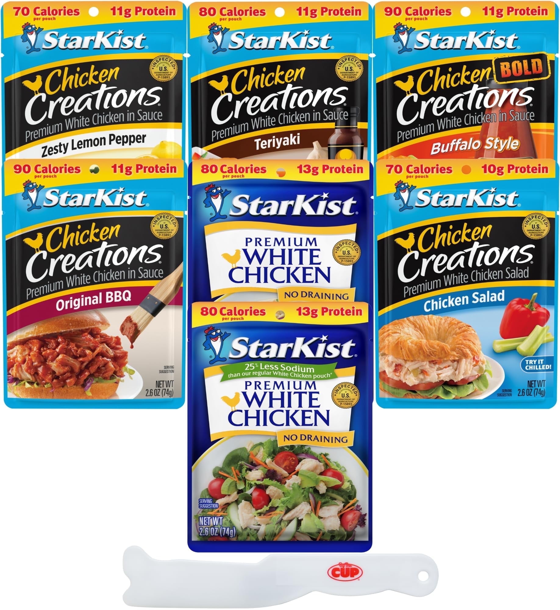 Starkist Chicken Creations, 7 Flavor Variety, Shelf-Stable, 2.6 oz Each ...