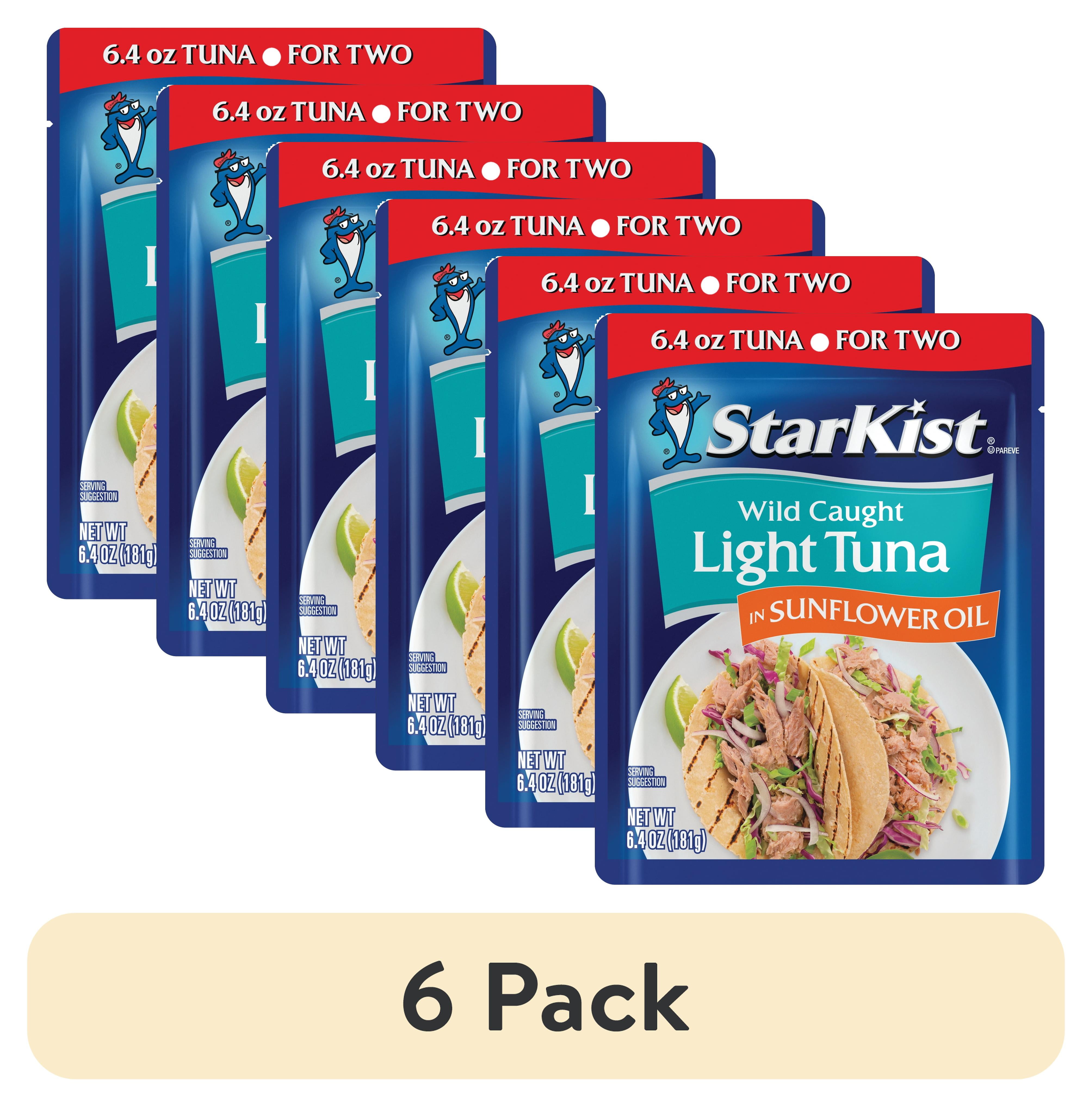 (6 pack) StarKist® Chunk Light Tuna in Sunflower Oil - 6.4 oz Pouch - Walmart.com