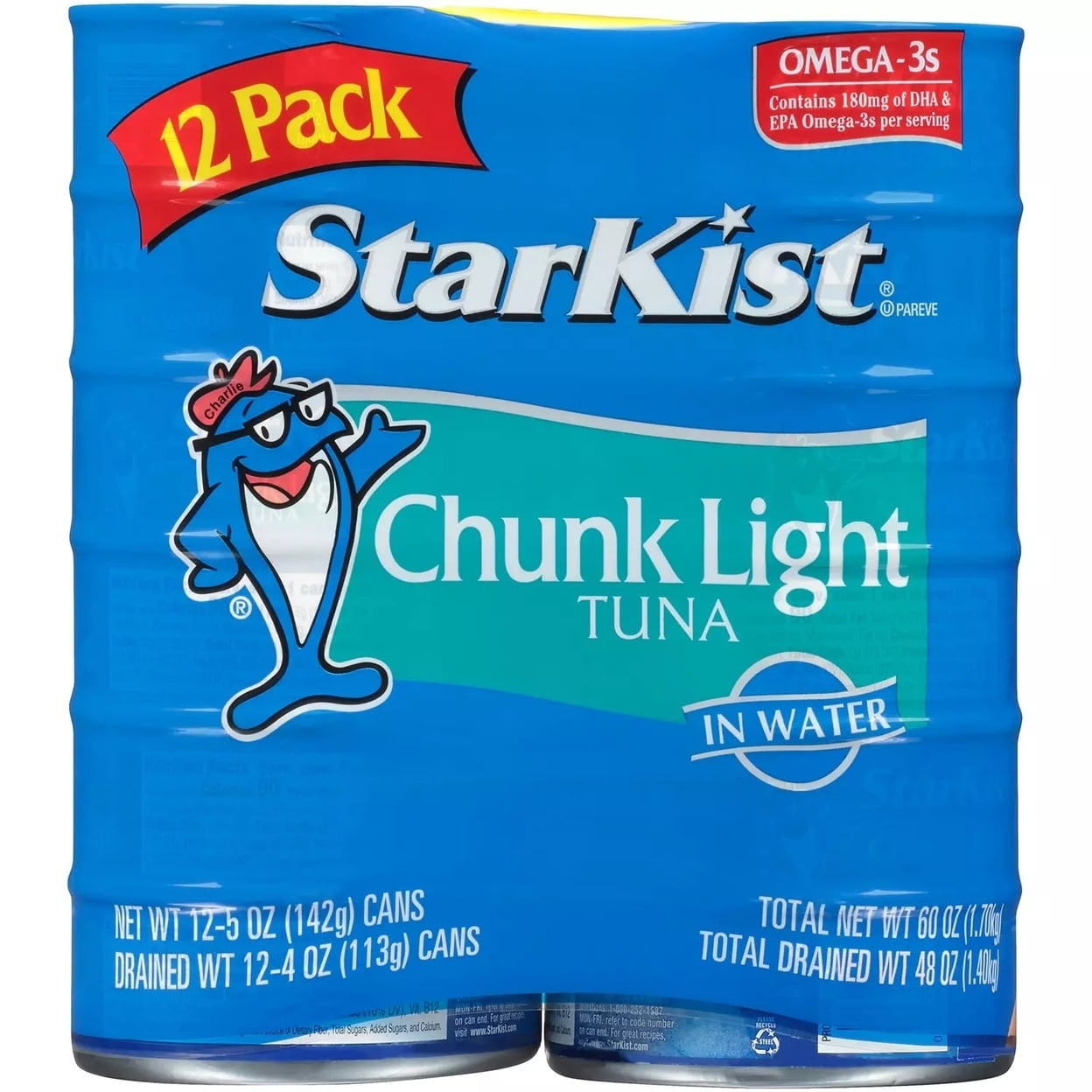 StarKist Chunk Light Tuna in Water, 5 Ounce Cans, Pack of 12, High ...