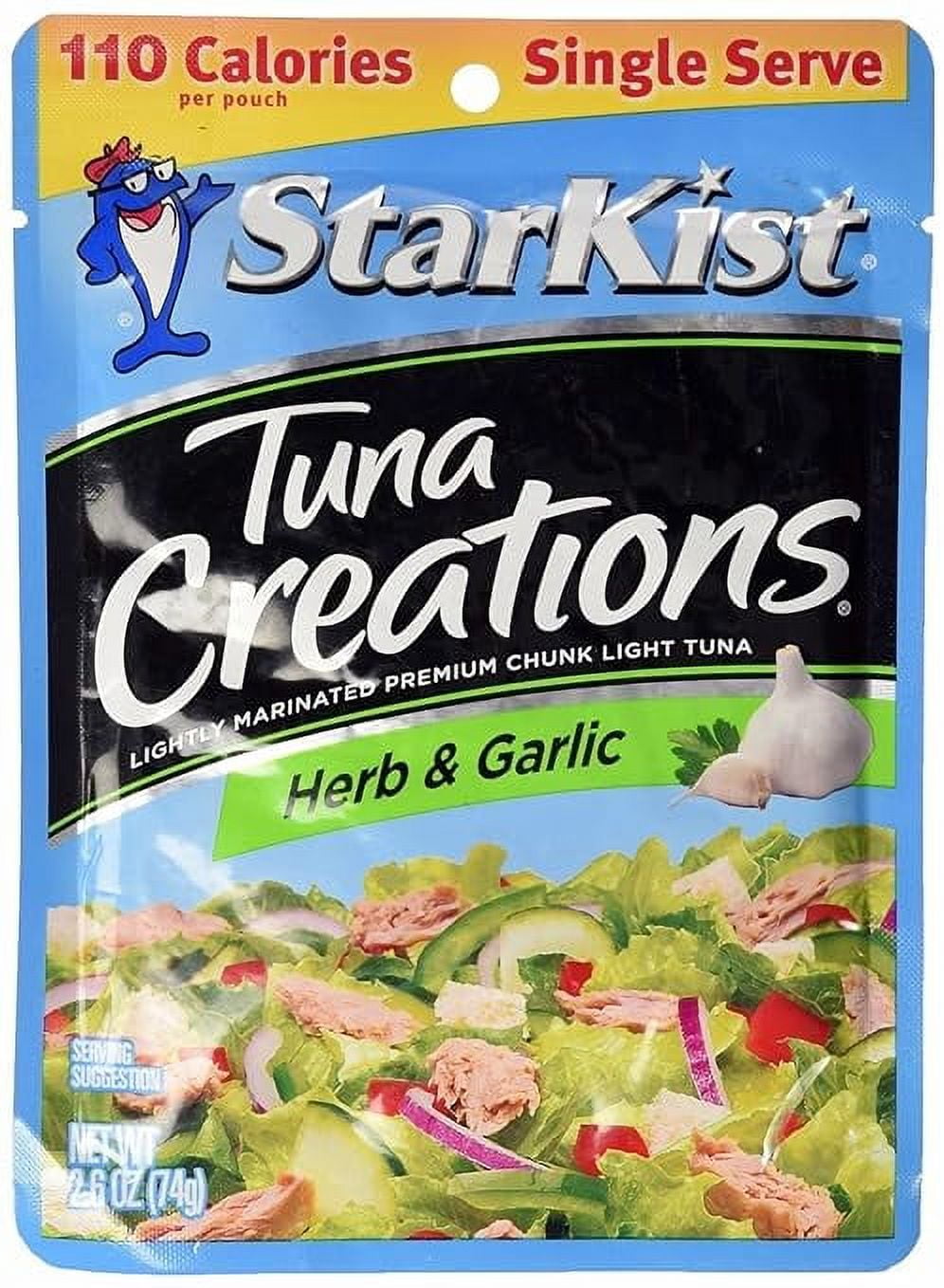 Starkist Tuna Creations Herb And Garlic Pouch, 2.6 Oz, 2 Pack - Walmart.com