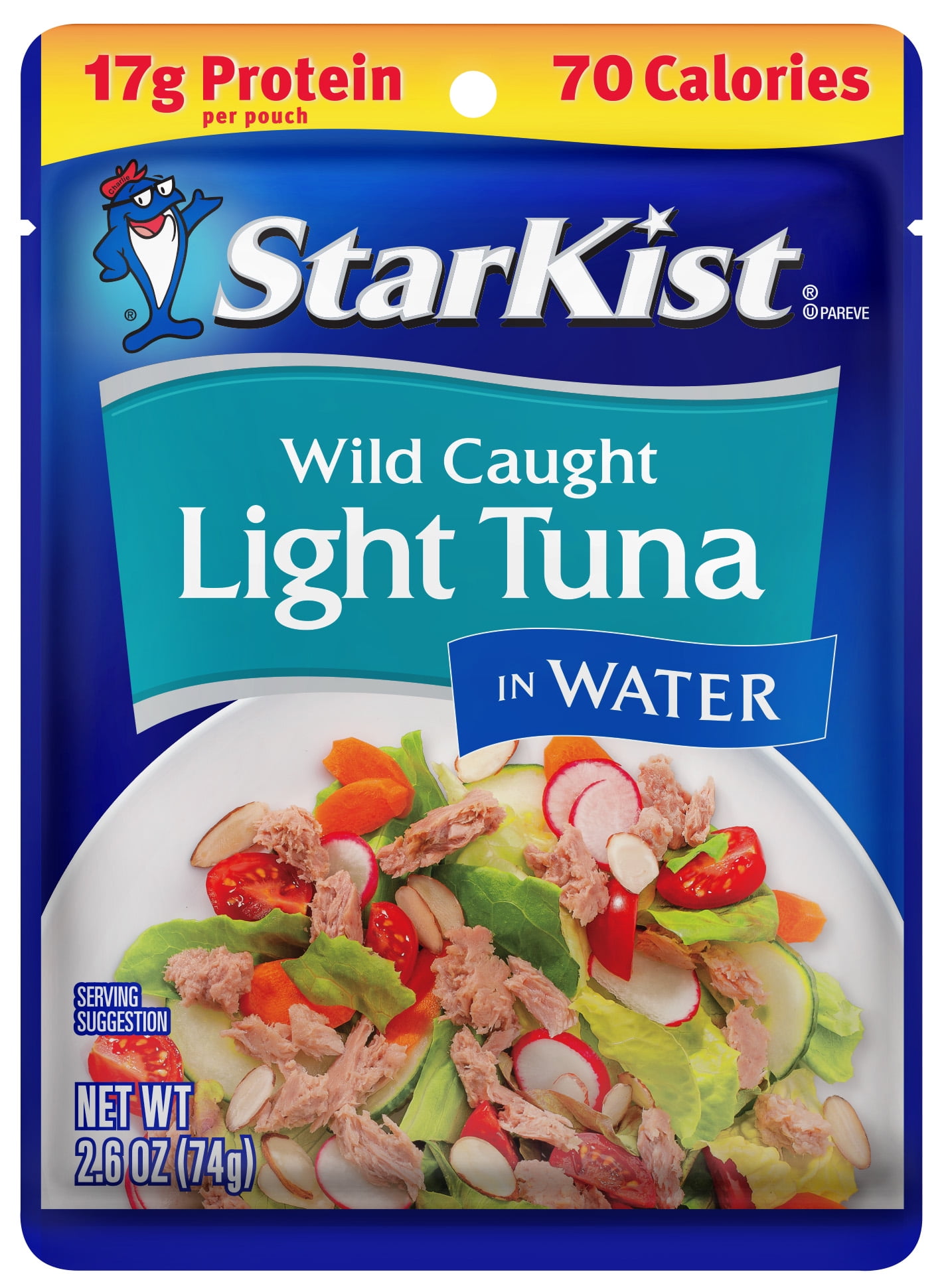 Starkist Wild Caught Light Tuna In Water Pouch, 2.6 Oz - Walmart.com