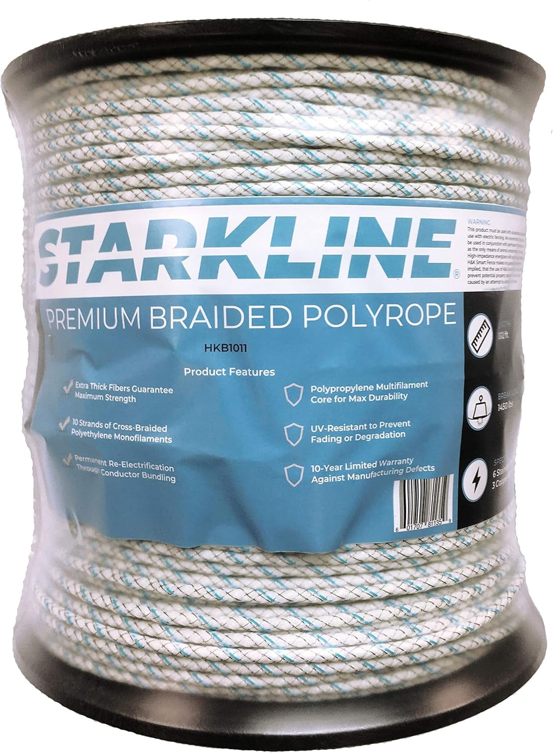 Starkline 3/16 inch Premium Braided Rope Electric Fencing - 1,312 ft ...