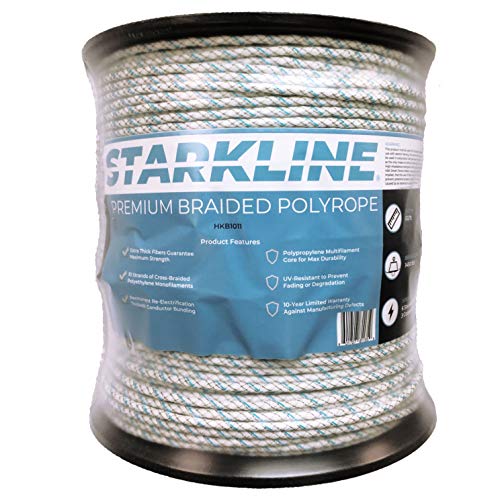 Starkline 3/16 inch Premium Braided Rope Electric Fencing - 1,312 ft ...
