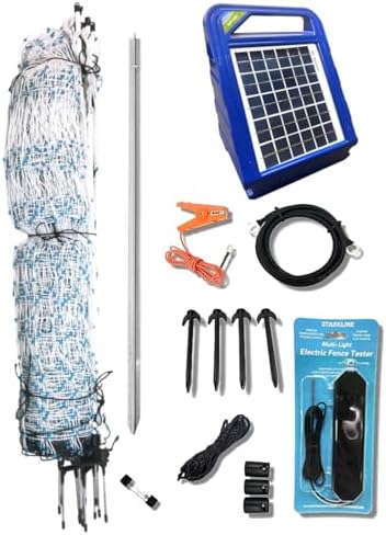 Starkline 48" x 164' Premium Electric Poultry Netting Solar Kit | White ...
