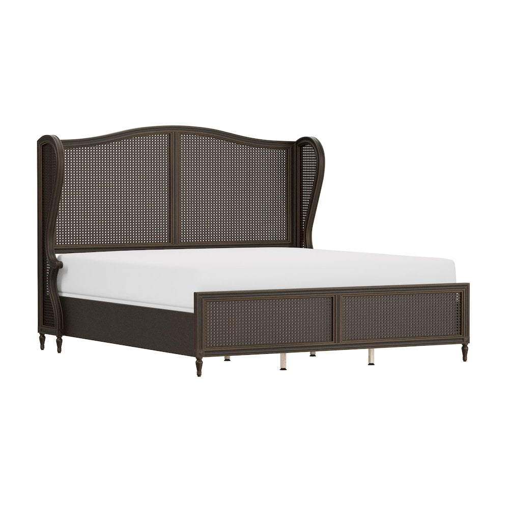 Starlight Canyon Home Brown Wooden Platform Frame with King Headboard ...