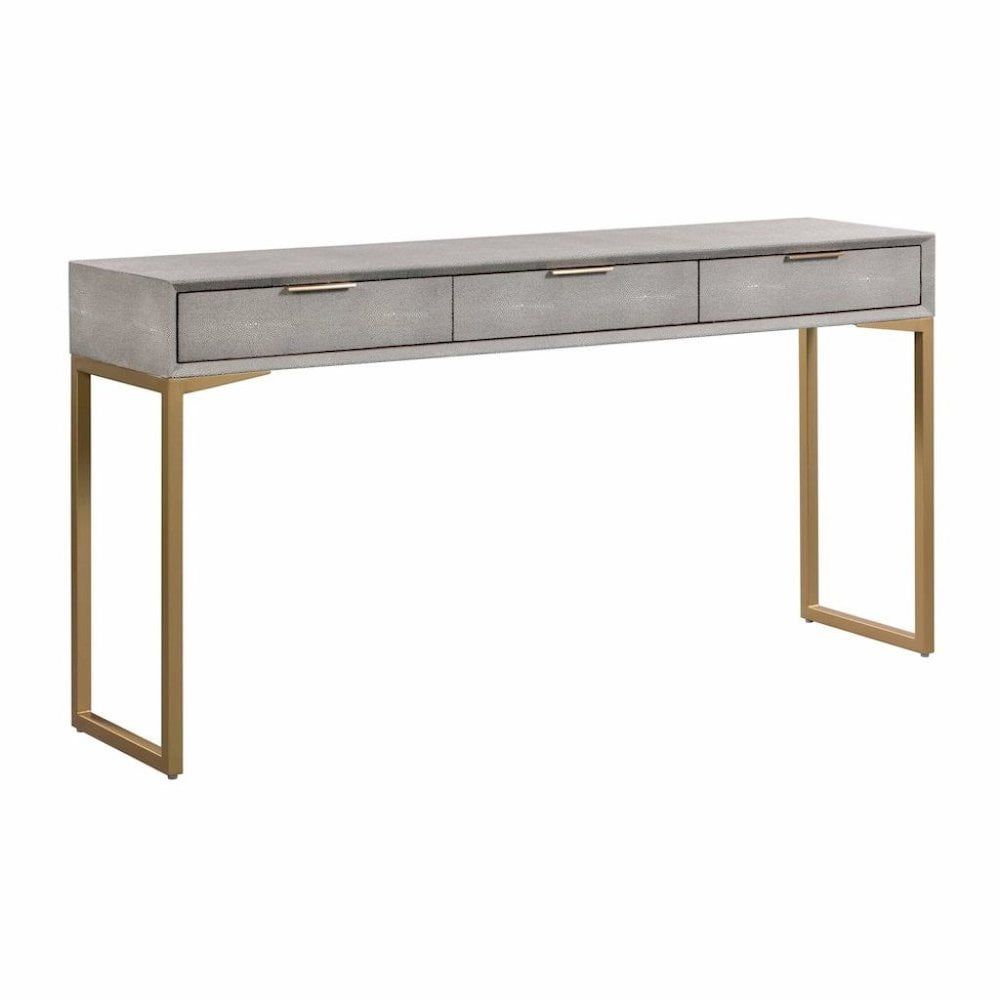 Starlight Canyon Home Gray Entryway Table With Storage And Gold Legs, A ...
