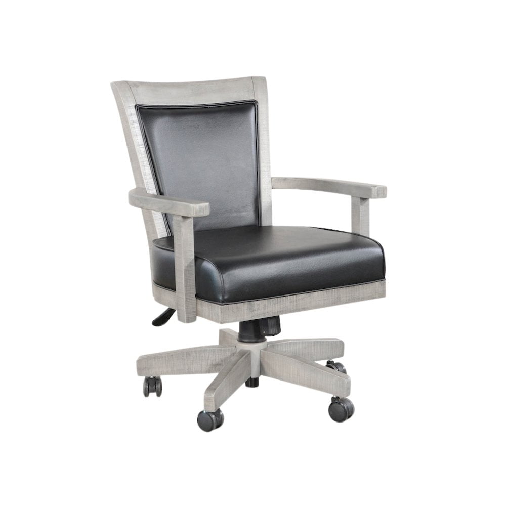 Starlight Canyon Home Gray Solid Wood Game Chair with Casters, Cushion ...